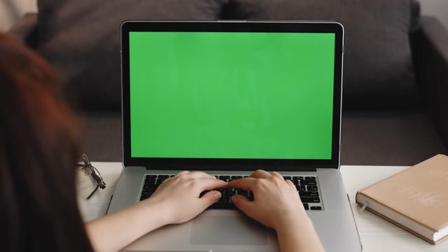 Laptop Typing Green Screen Stock Footage: Royalty-Free Video Clips ...