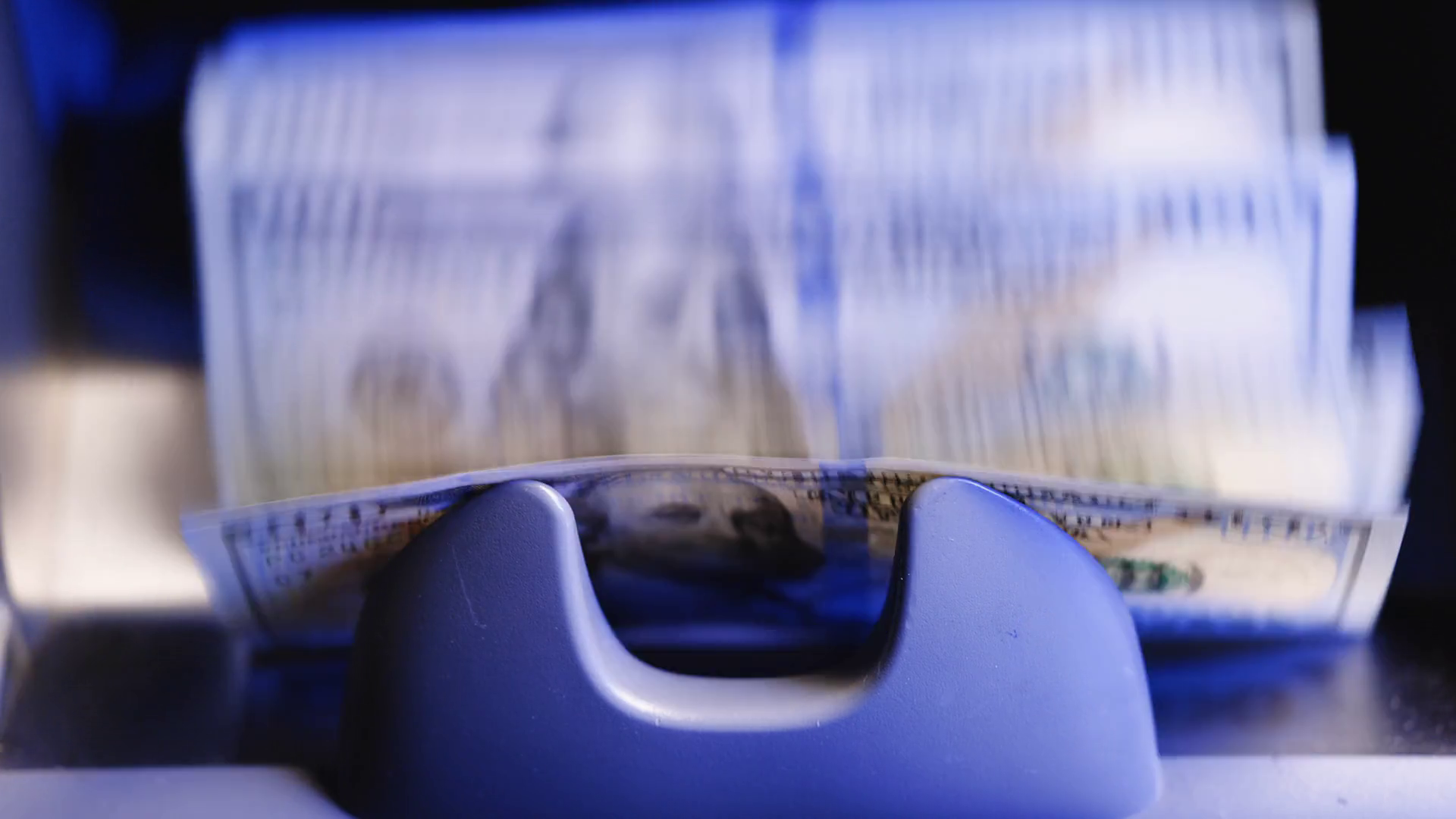 Currency Counting Machine Counting Dollar Stock Footage SBV-347629510 ...