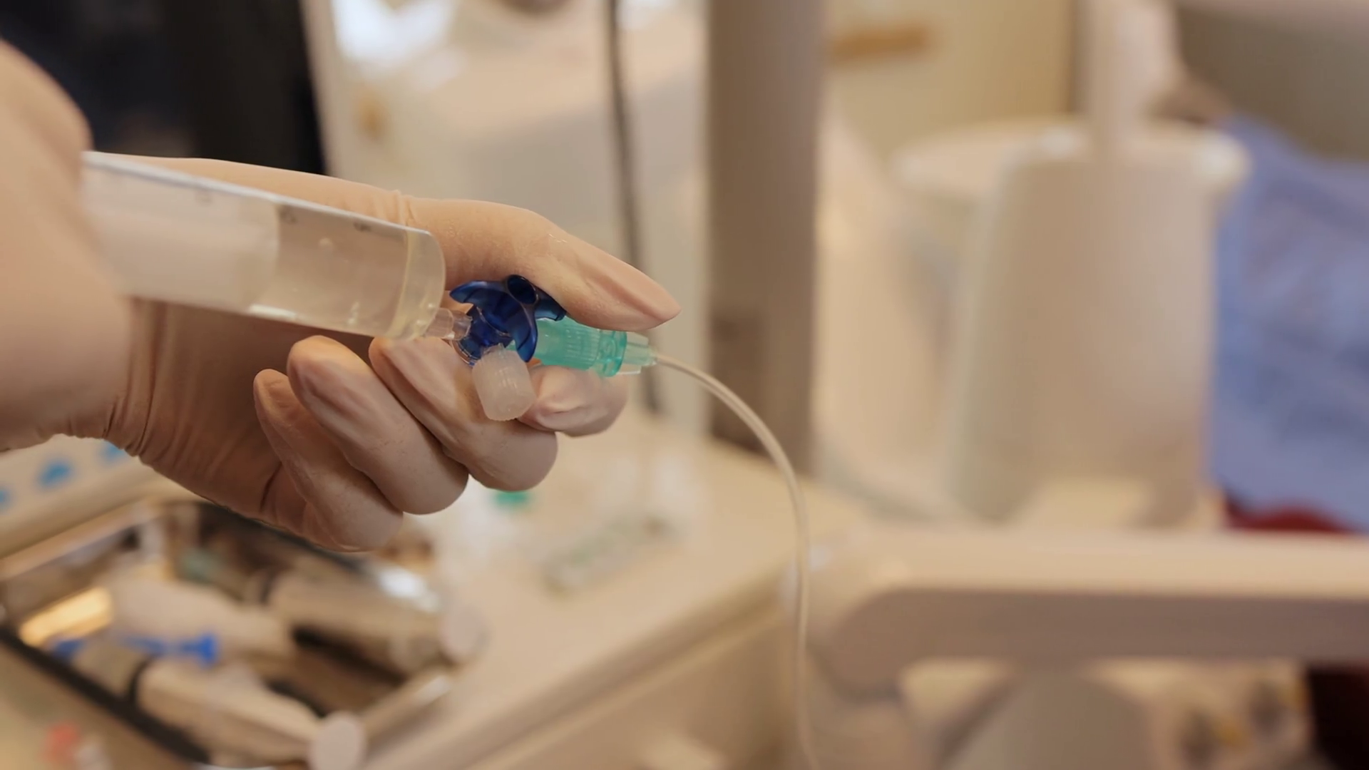 Close-up Hands Of Doctor Anesthesiologist In Stock Footage SBV ...