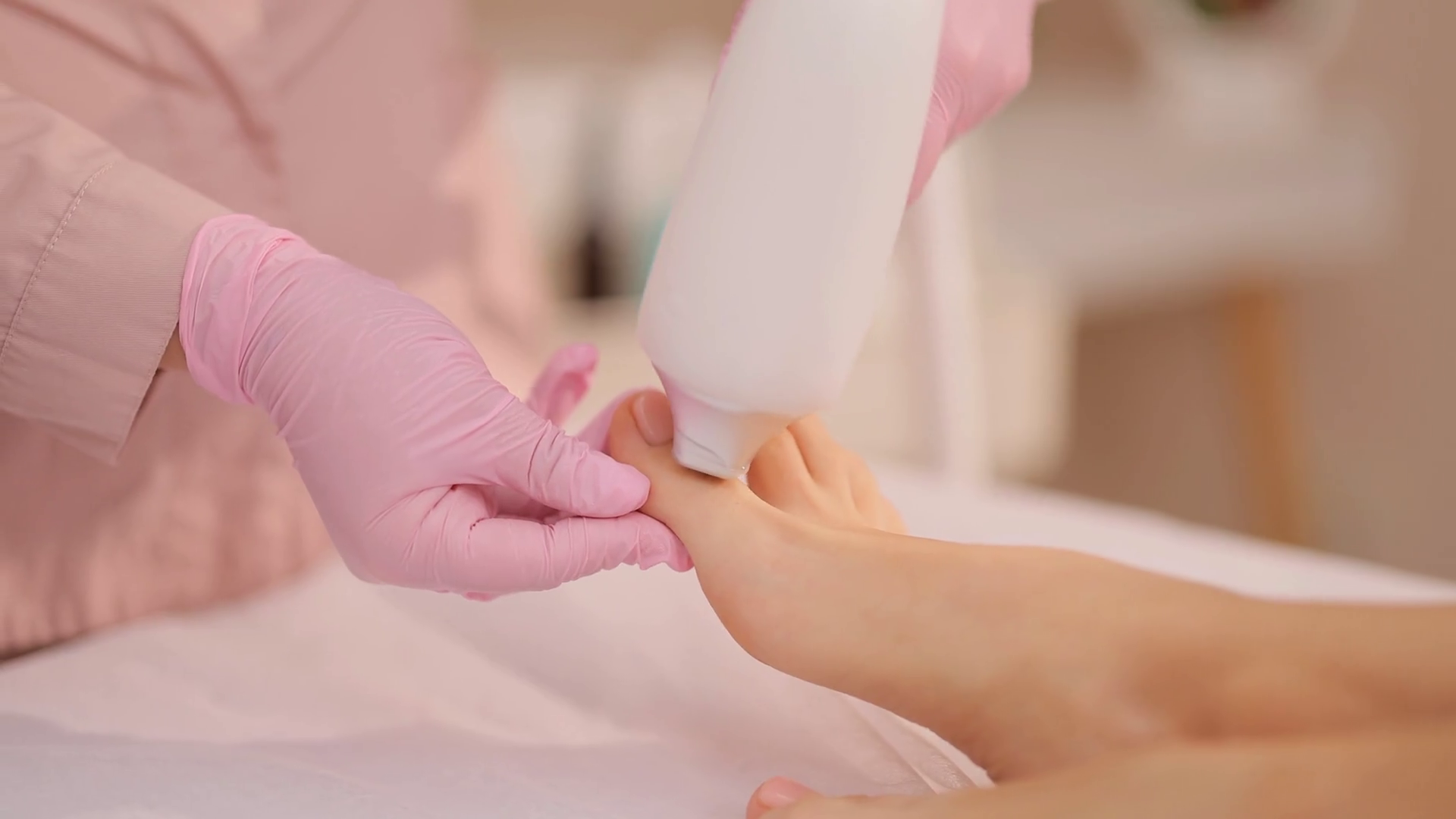 The Doctor Makes Procedure Treatment Of Foot Stock Footage SBV ...