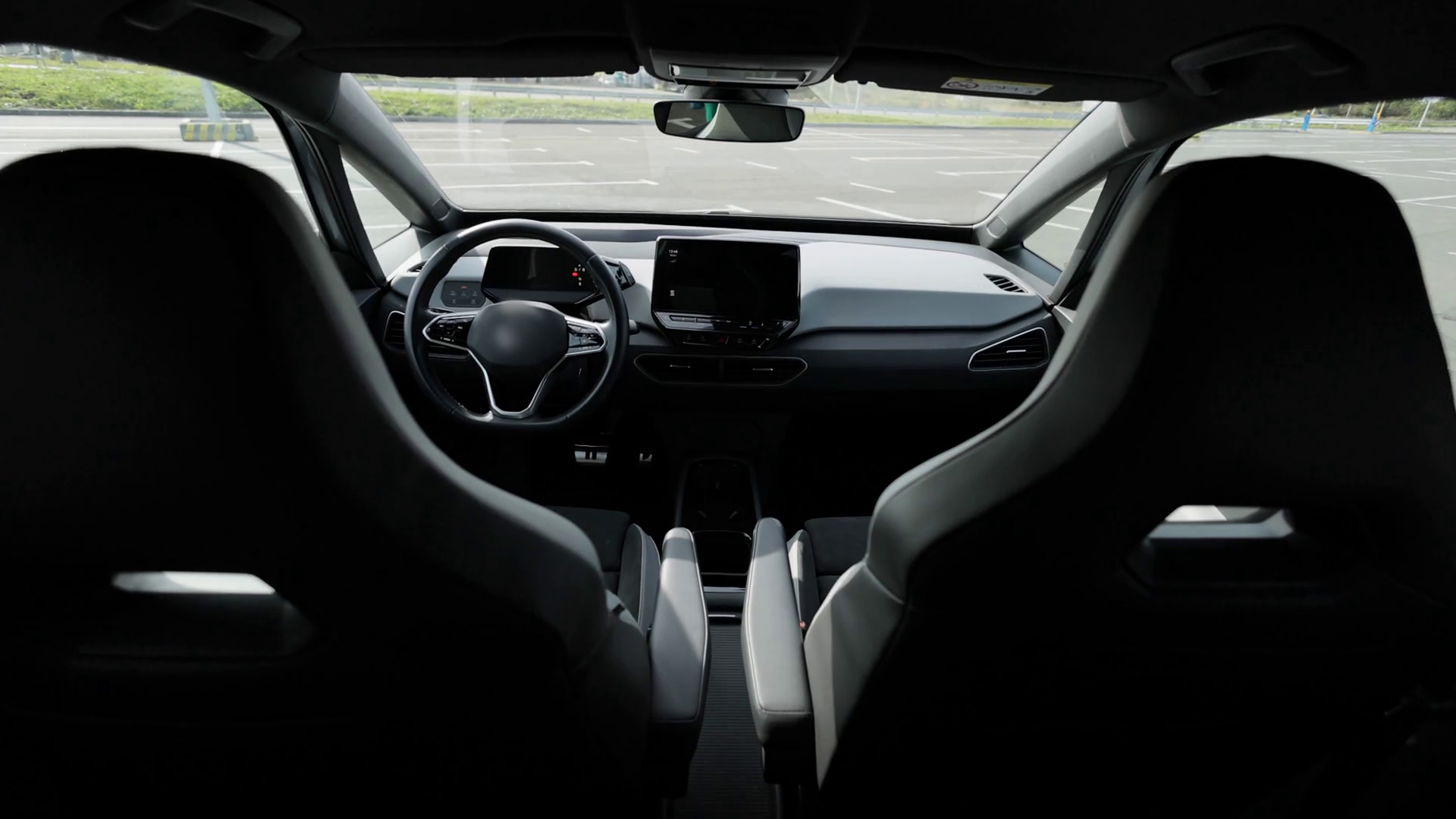 Electric Car Interior Details Adjustments Stock Footage SBV-348562833 ...