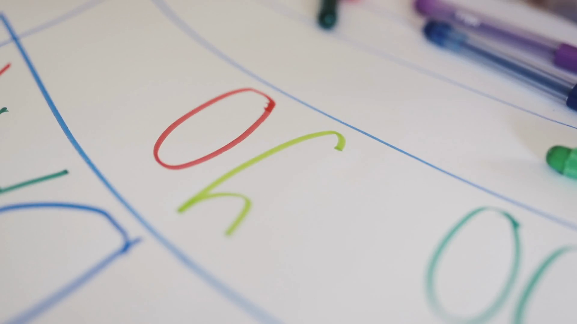 Child Drawing Hand Of Child Writing Letters Stock Footage SBV-334478884 ...