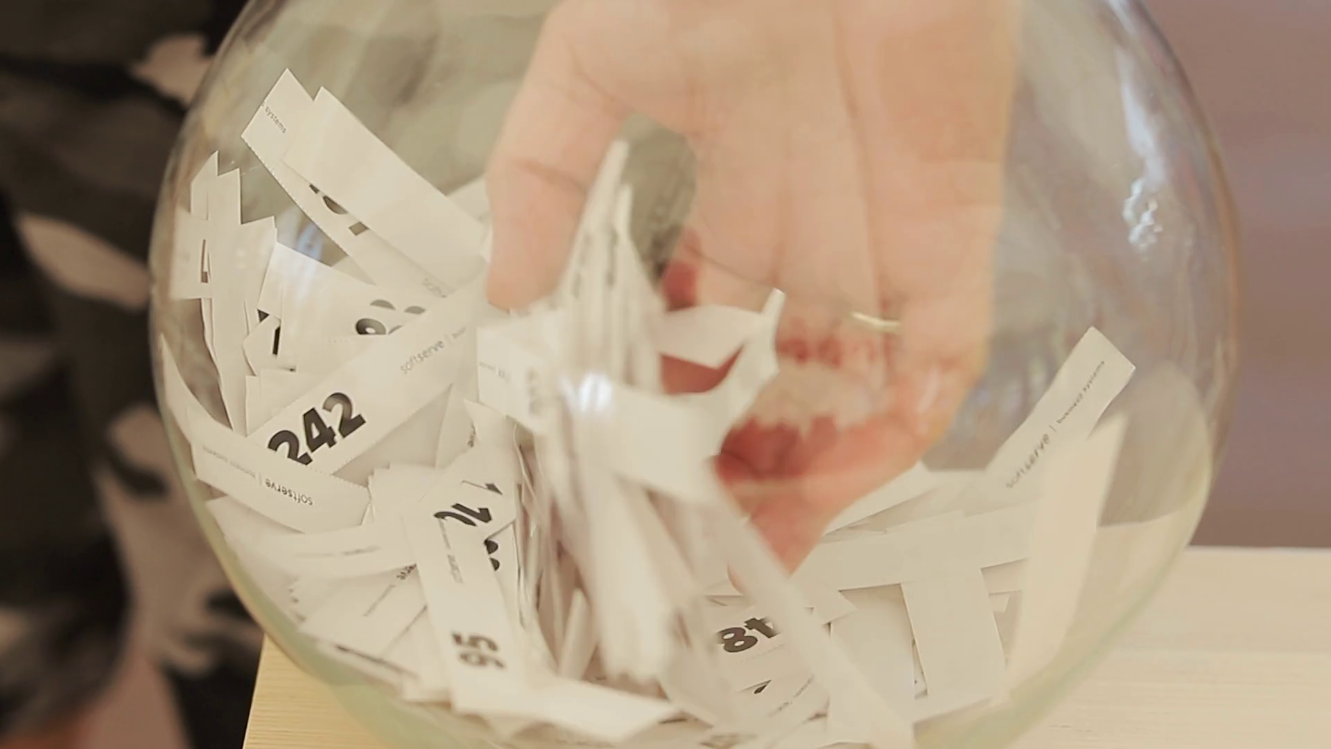 Close Up Box With Raffle Numbers To Draw Stock Footage SBV-337950190 ...