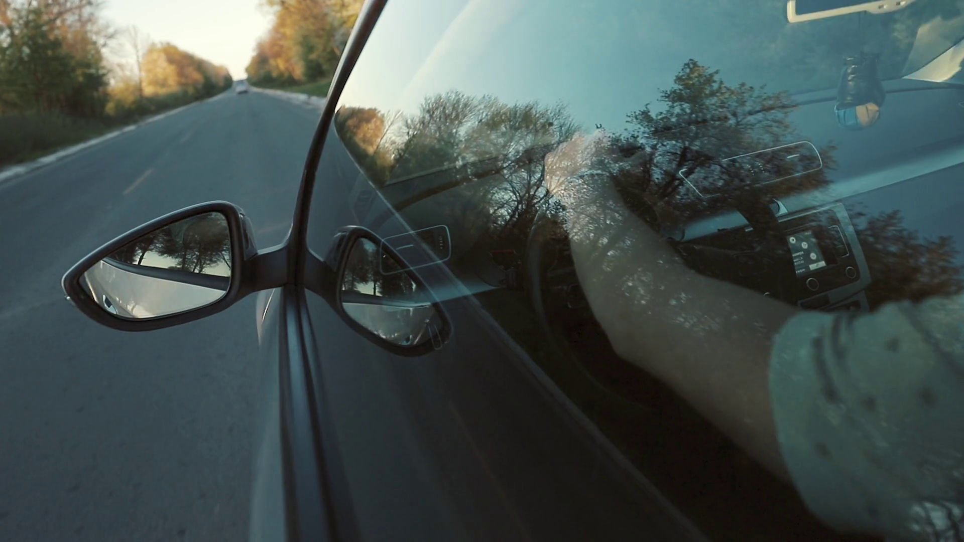 Driving At Sunset On Freeway Hand On Stock Footage SBV-322926610 ...
