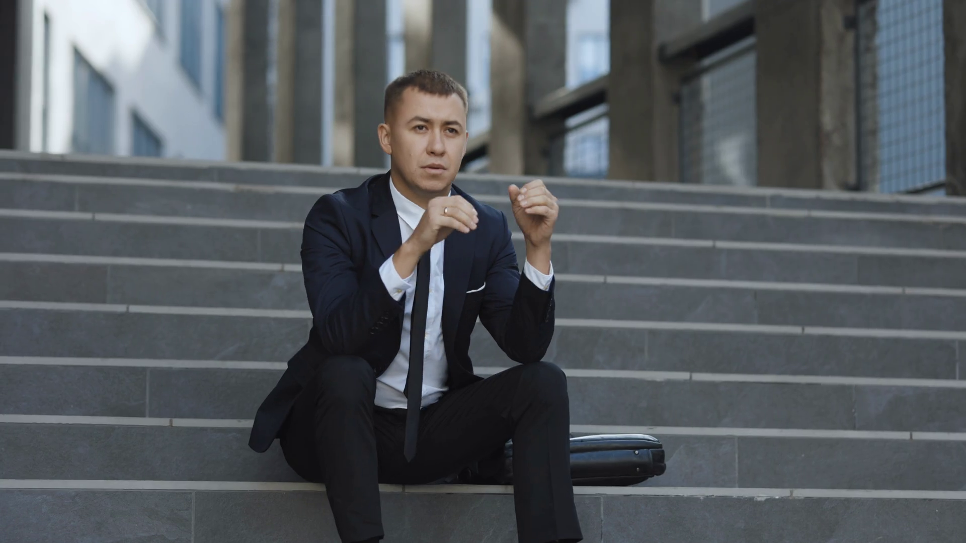 Male office worker in despair lost job. Fired unhappy european bearded ...