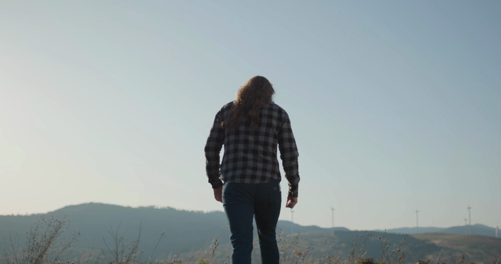 Man Raises Hands Up Standing Back On Stock Footage SBV-337878348 ...