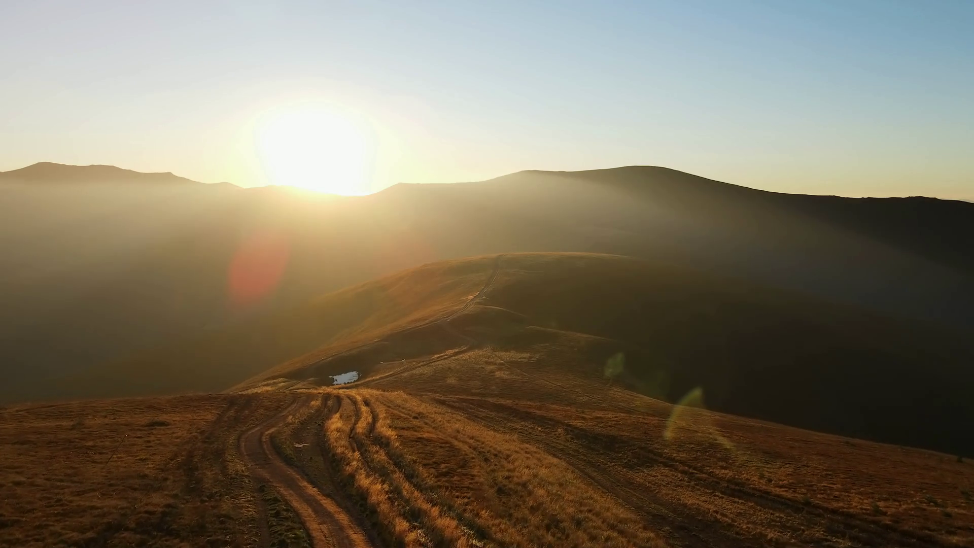Mountain Aerial Sun Rays Emerging Clouds In Stock Footage SBV-338914279 ...