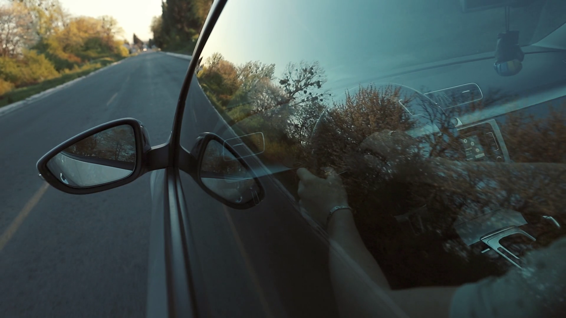 Point of View Man Driving car at Sunset Stock Video Footage 00:29 SBV ...