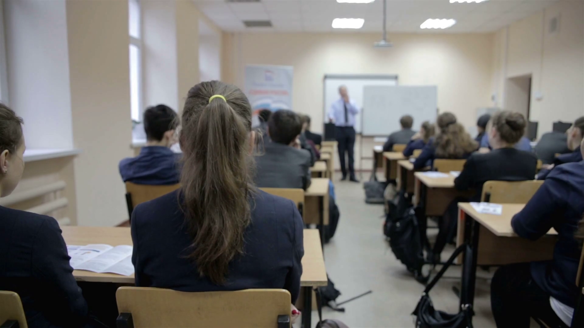 Teacher Teaches In Classroom Stock Footage SBV-306319190 - Storyblocks