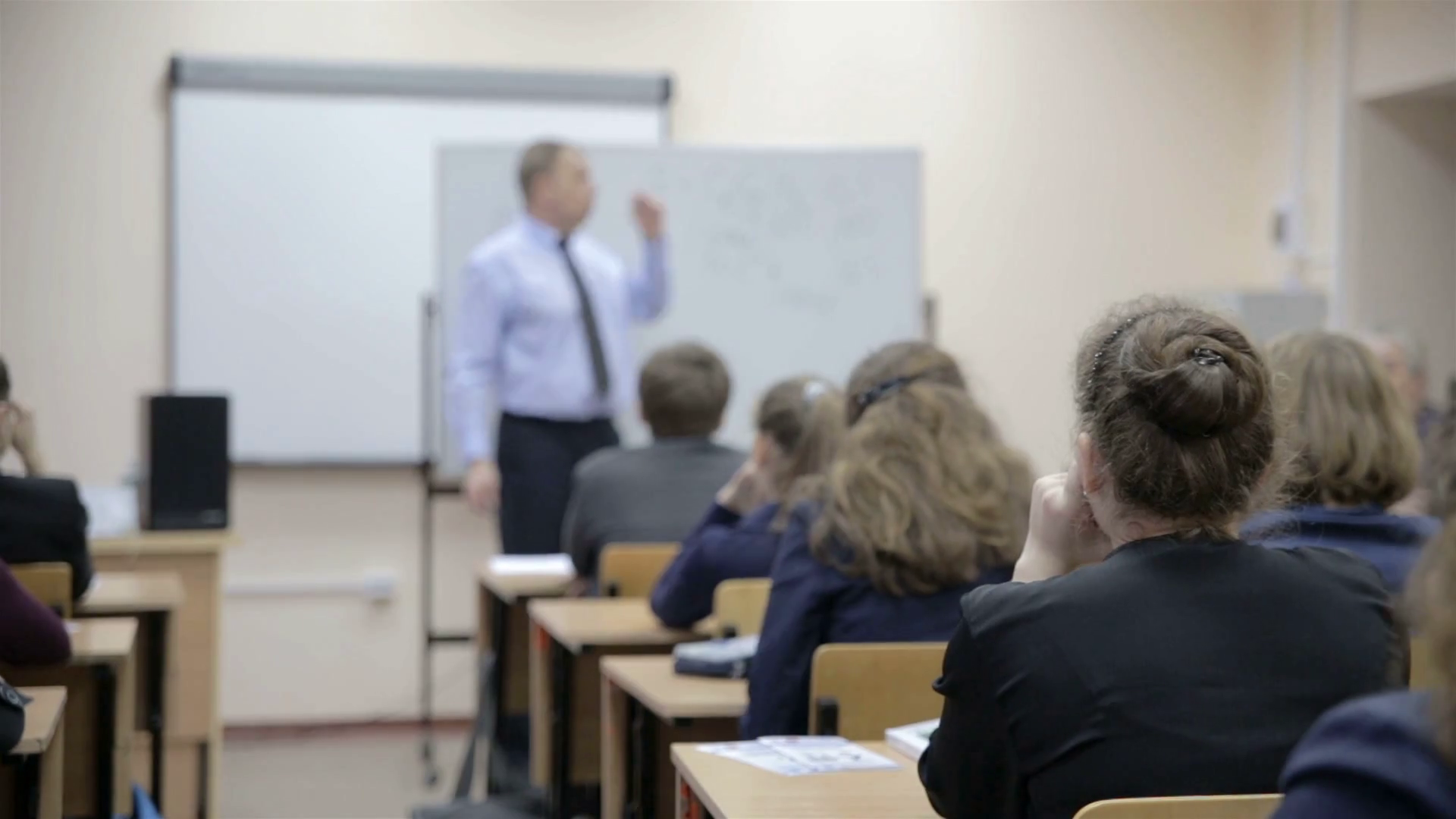 Teacher Teaches In Classroom Stock Footage SBV-306318980 - Storyblocks