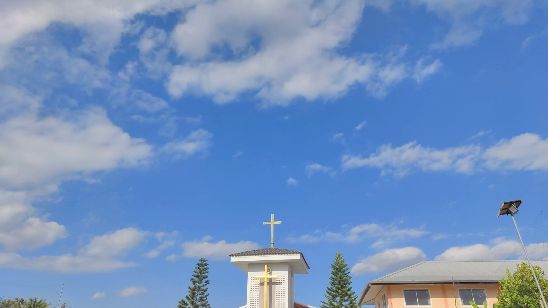 Time Lapse Of Moving Clouds Glowing Over Stock Footage SBV-348702098 ...