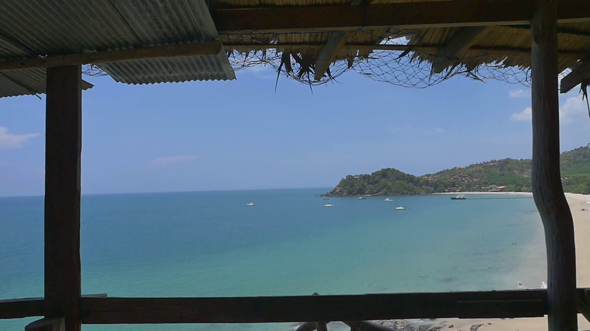 Tropical beach view from the hut in Krabi province, Thailand : Zoom ...