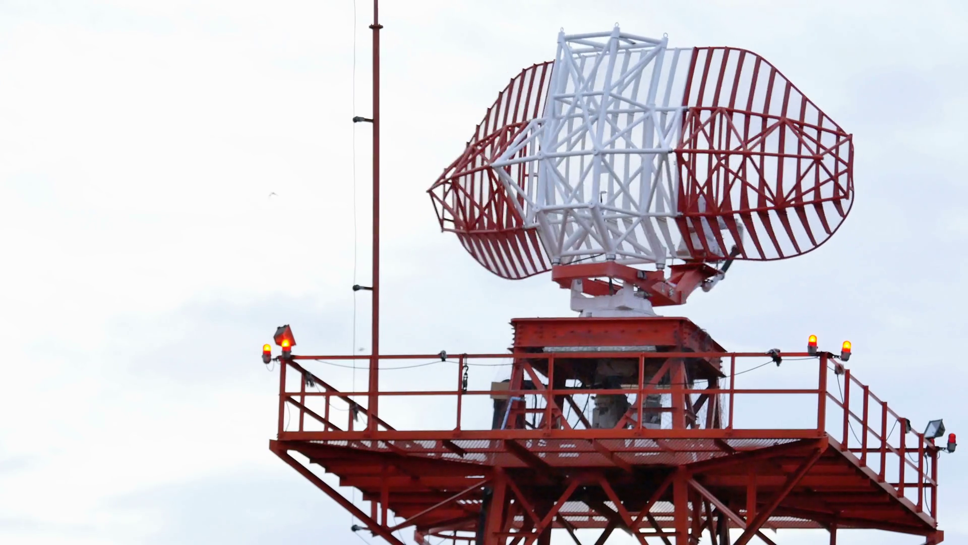 4k Airport Radar Communication Tower Plane Stock Footage SBV-330377794 ...