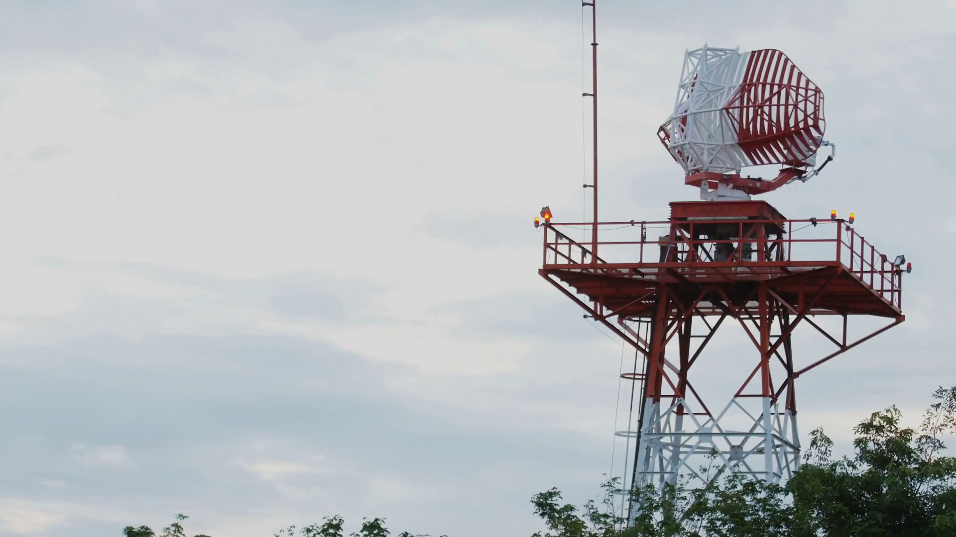 4K Airport radar communication tower plane Stock Video Footage 00:12 ...