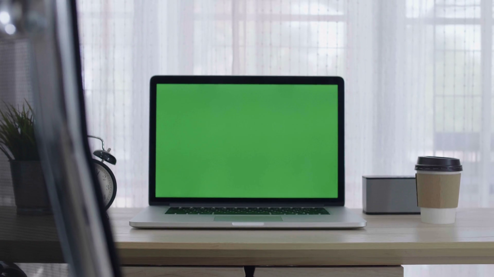 4k Green Screen Of Laptop Computer Set On Stock Footage SBV-330376132 ...