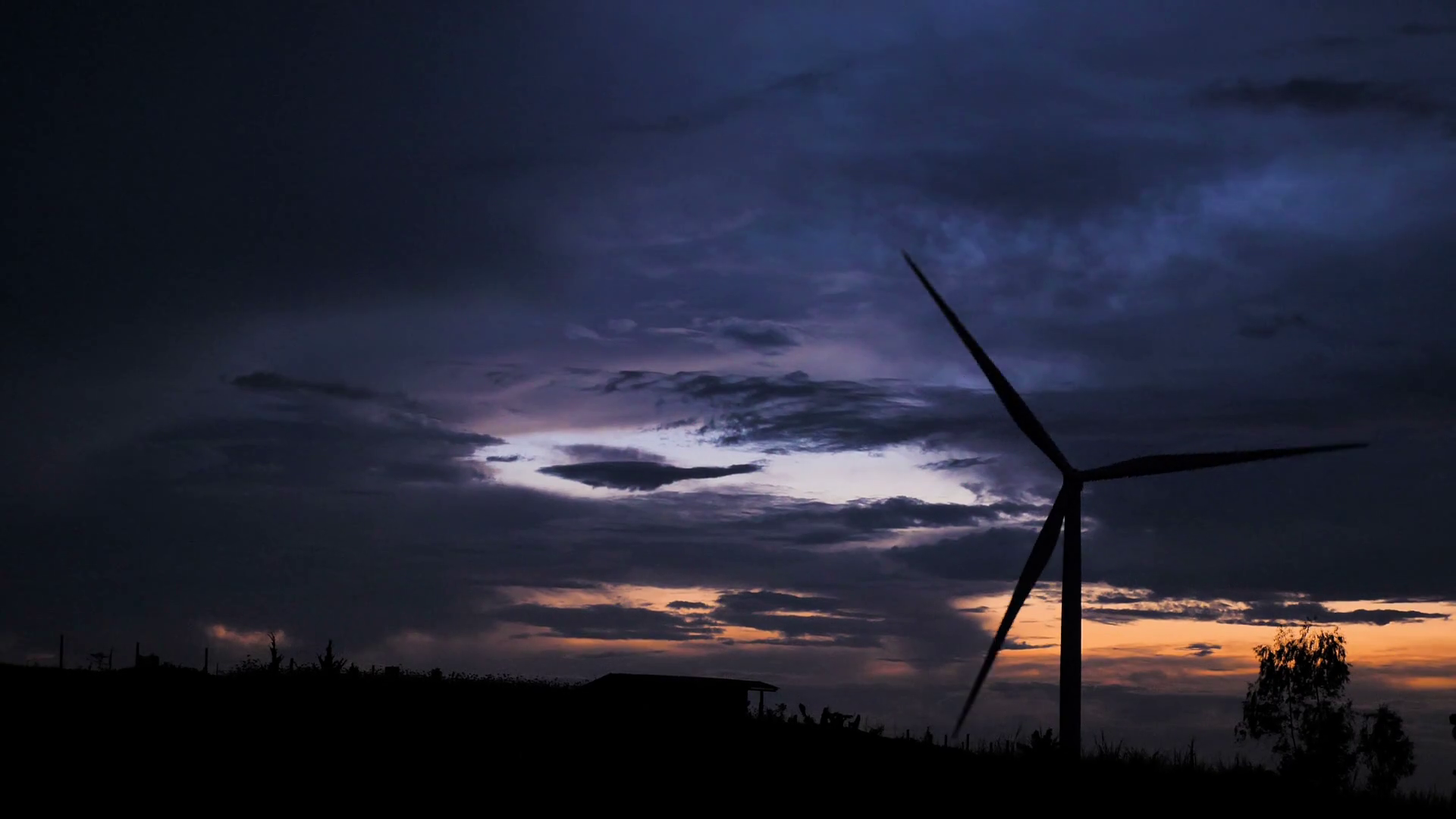 4k Wind Turbines Over Sunset Background Stock Footage SBV-328322028 ...