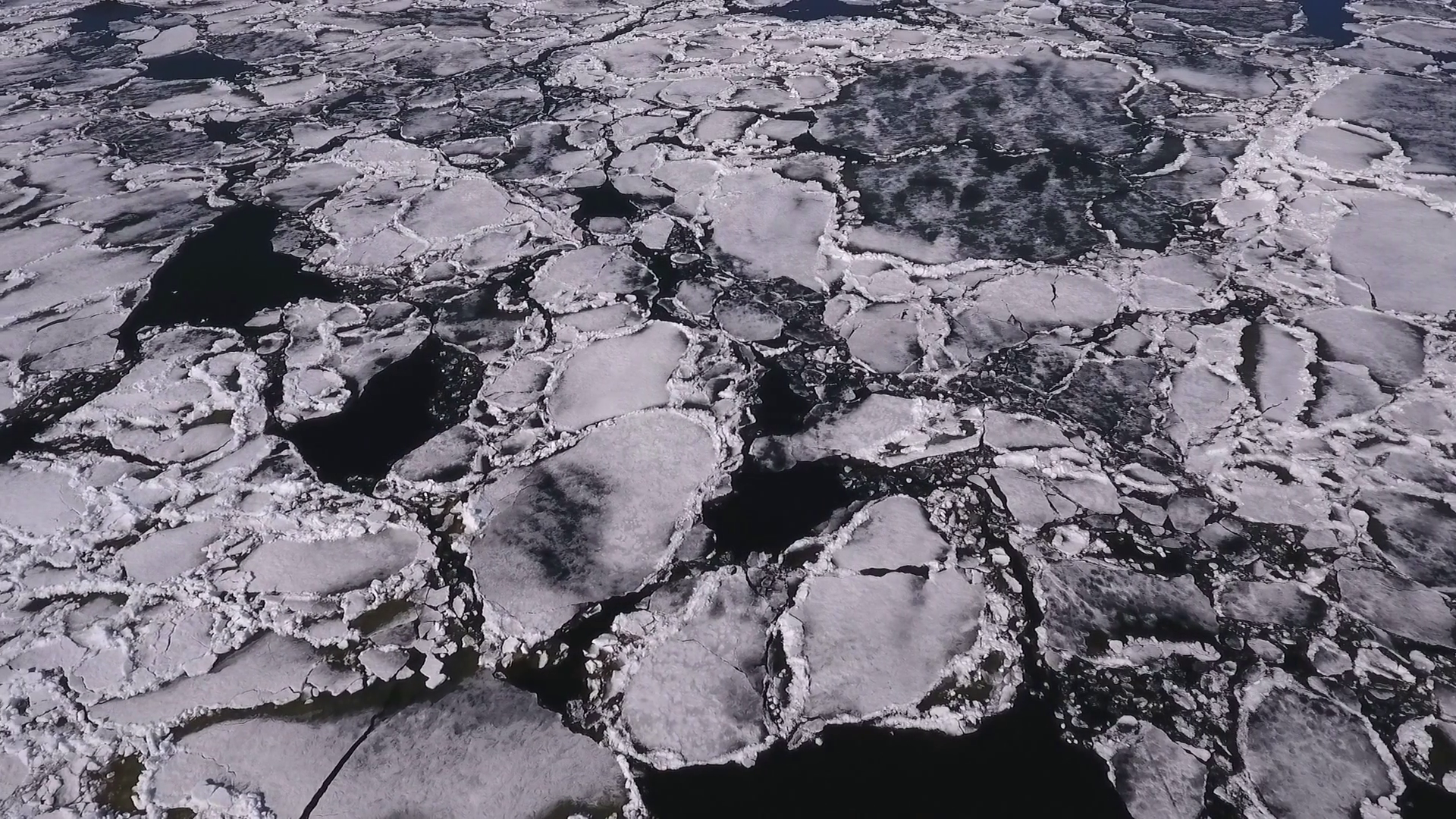 Aerial View Of Volga River Winterwater Ice Stock Footage SBV-324277993 ...