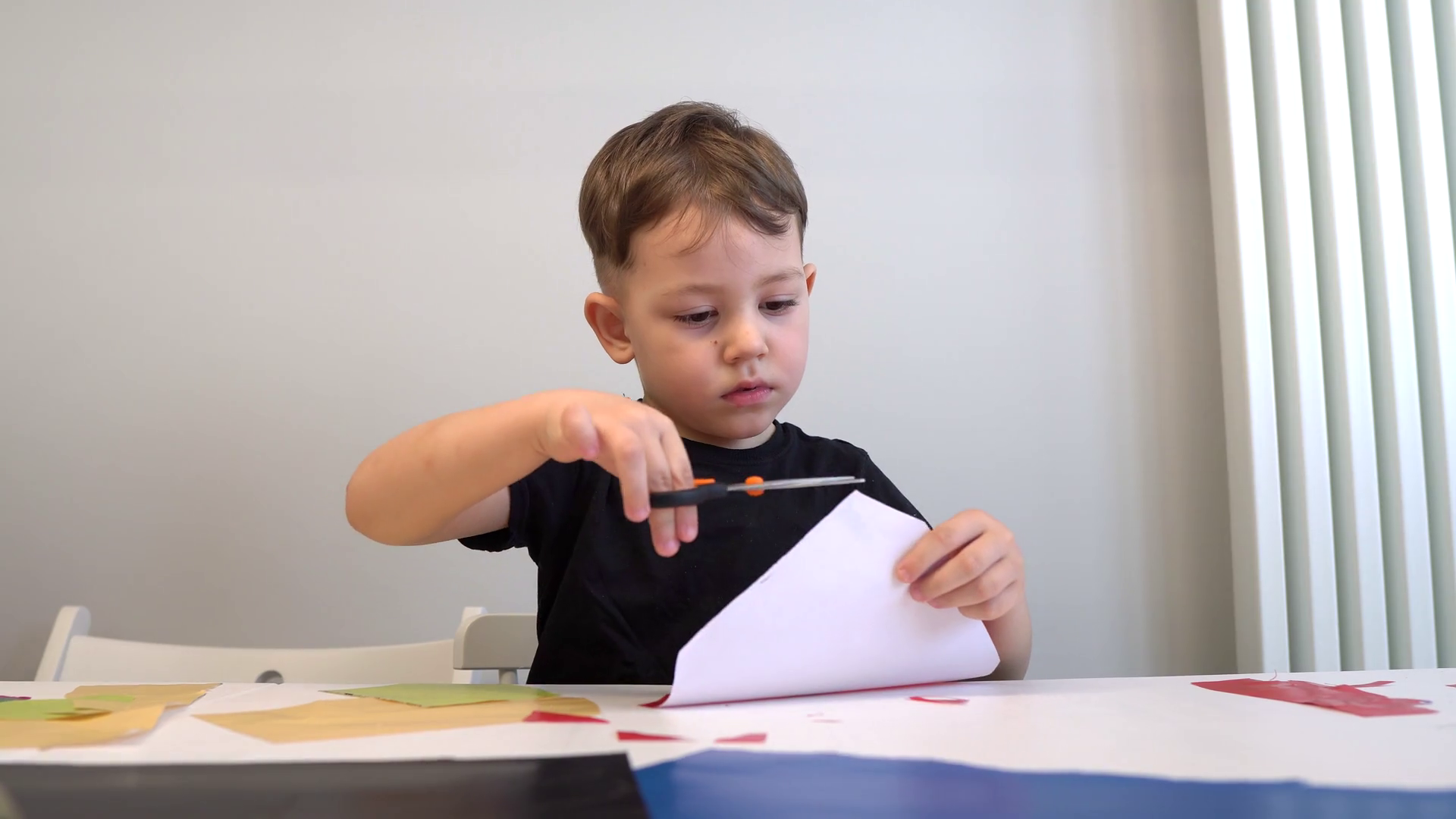Child Creating Paper Crafts Stock Footage SBV-338362538 - Storyblocks