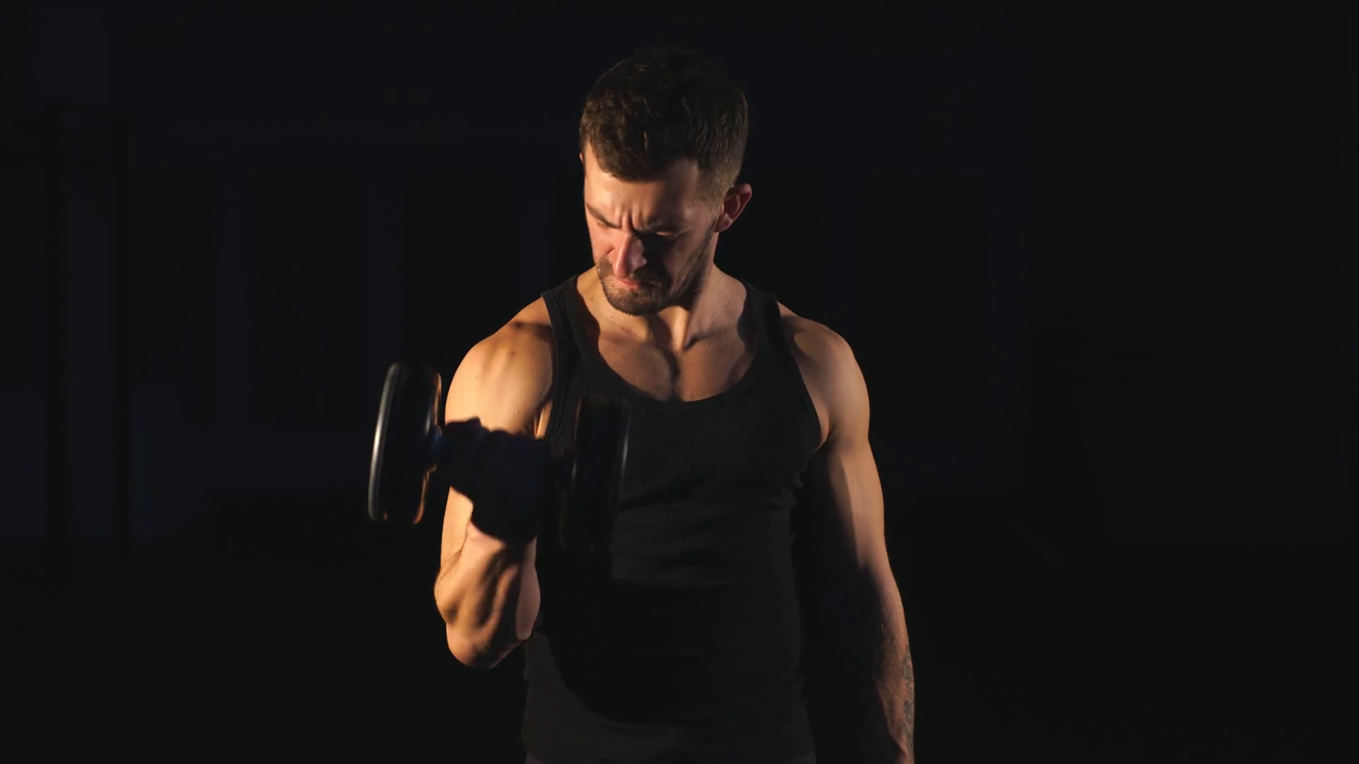 Fit Strong: Intense Workout Of Charismatic Stock Footage SBV-324268416 ...