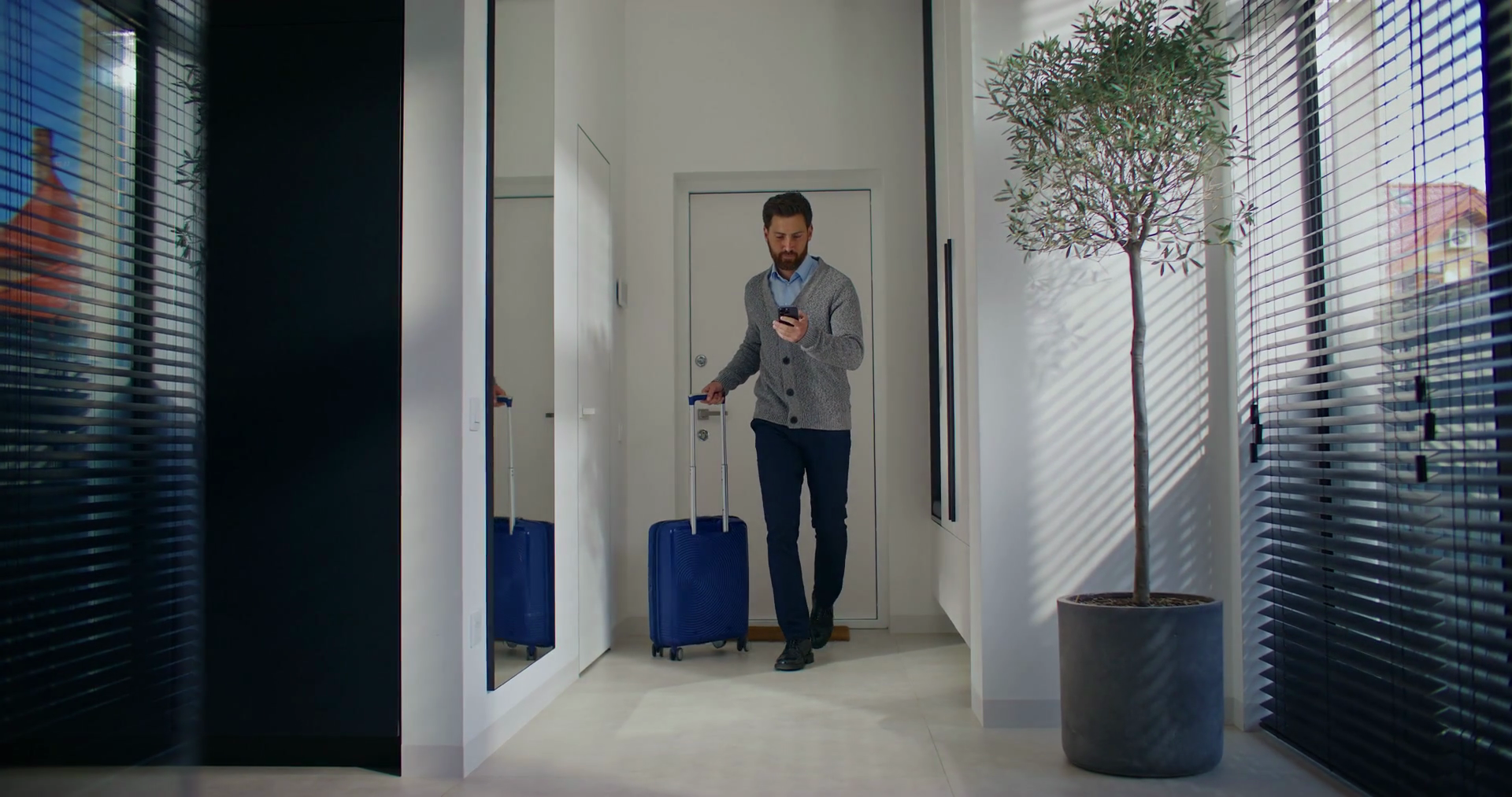 Caucasian Male Entering Apartment Man Using Stock Footage SBV-352731542 ...