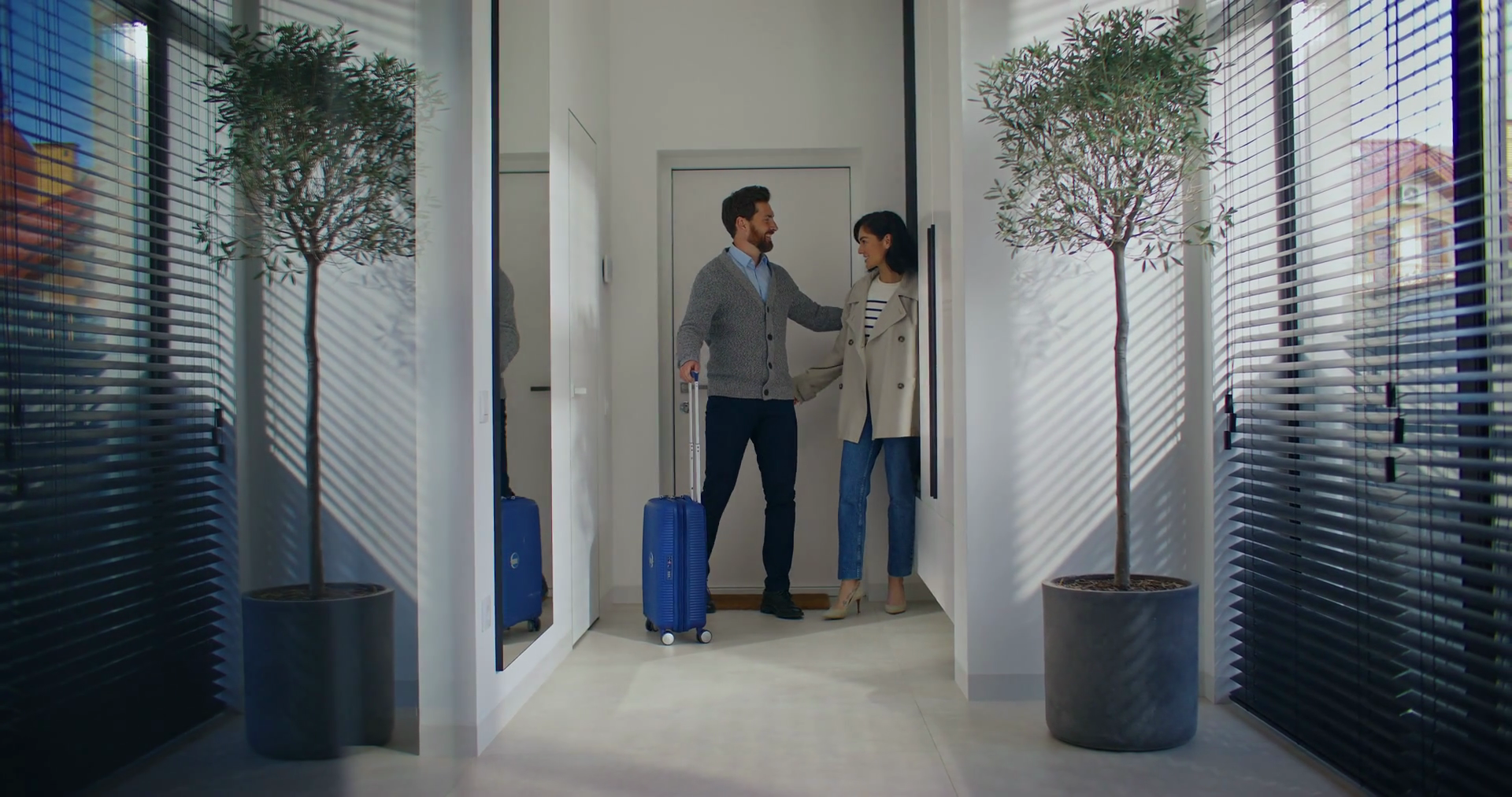 Happy Caucasian Couple Entering Apartment Stock Footage SBV-352731683 ...