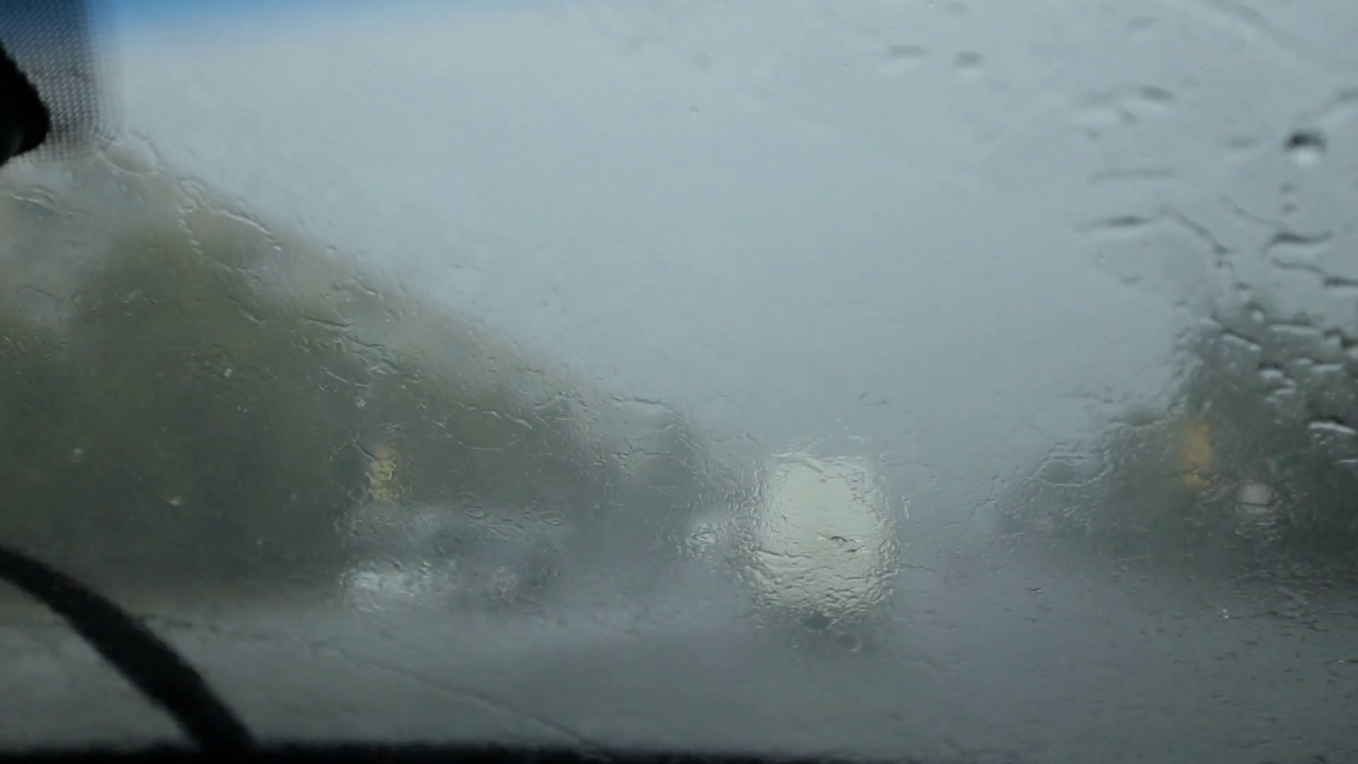 Rainy Traffic Looking Through Windshield At Stock Footage SBV-307883488 ...