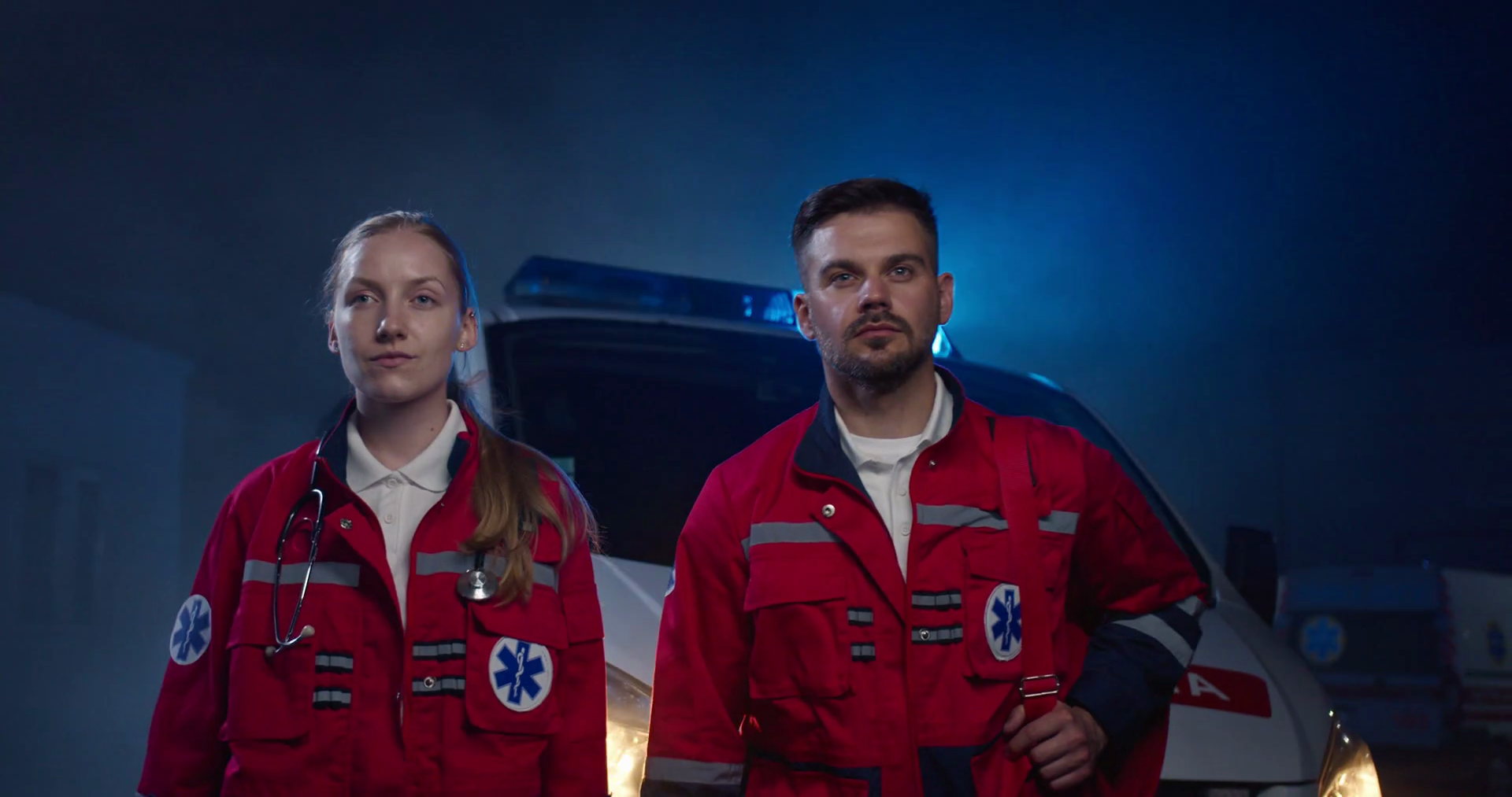 Couple Of Paramedics Walking Fast To Stock Footage SBV-348459675 ...