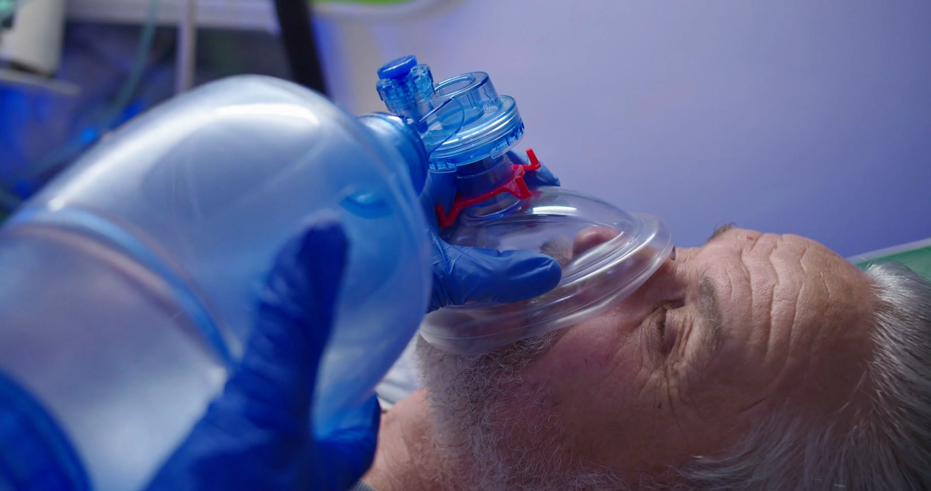 Doctor Giving Oxygen To Old Man To Breath In Stock Footage SBV ...