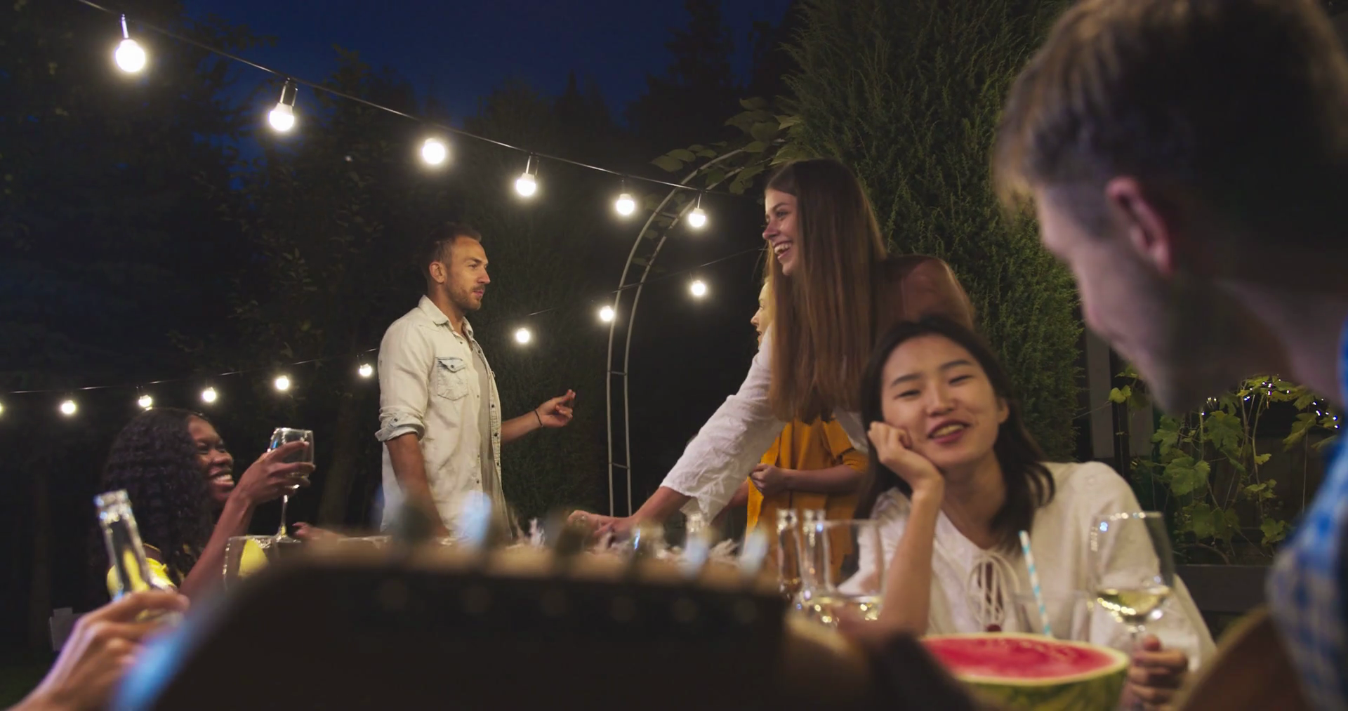 Many Multi-ethnic Young Friends Having Fun Stock Footage SBV-348667812 ...