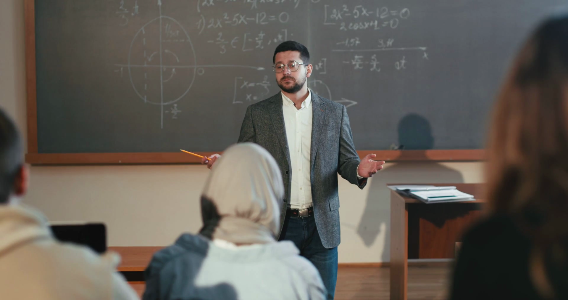 Caucasian Young Male Professor In Speaking Stock Footage SBV-348899489 ...