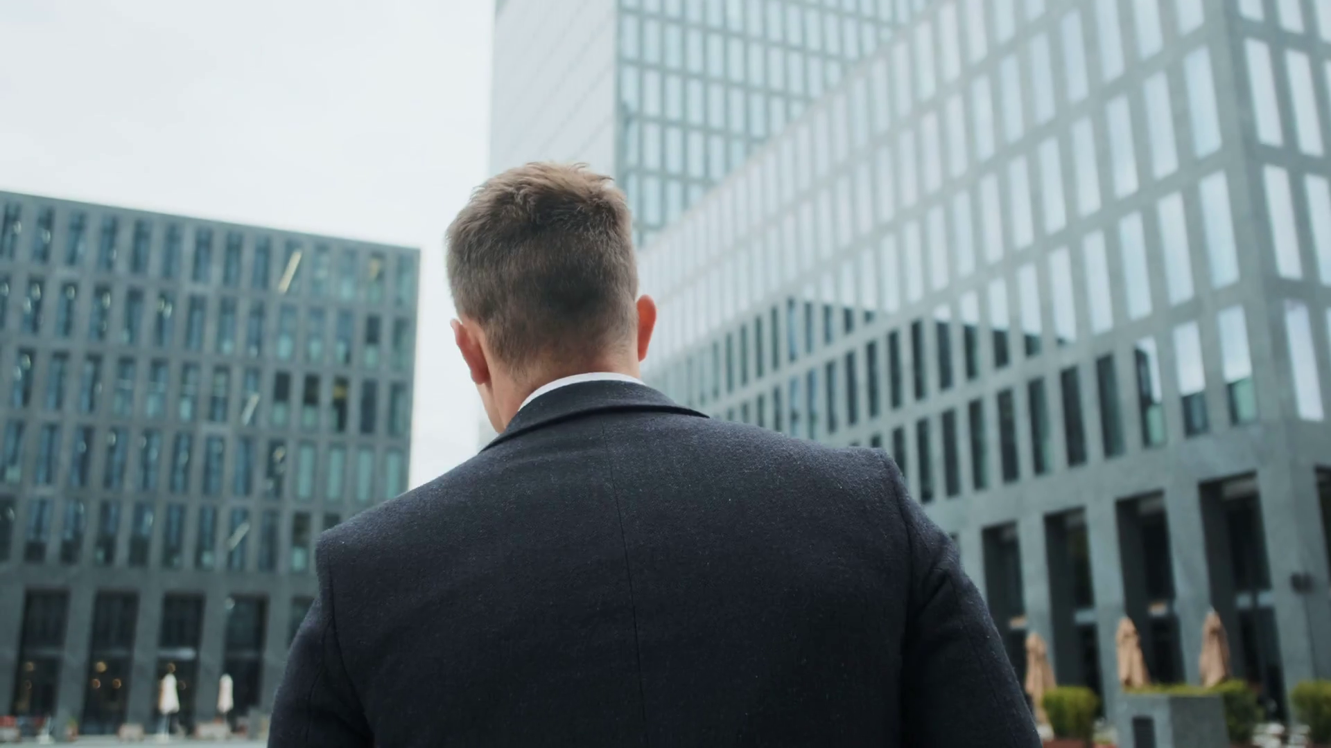 Back View On Businessman Wearing Suit Stock Footage SBV-347754155 ...