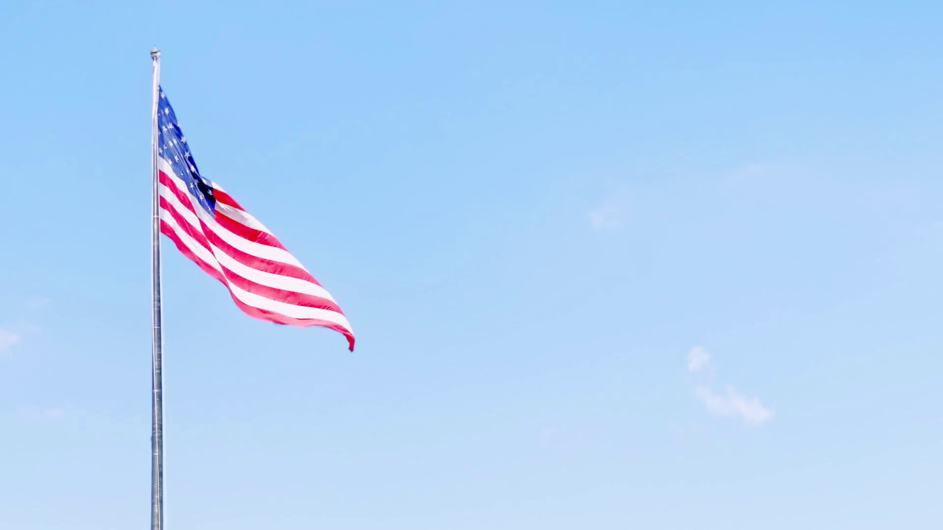 Video Of Flag Of Usa Waving Proudly With Stock Footage SBV-348454882 ...