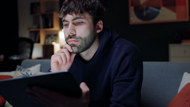 Man Crying While Reading Letter Stock Footage: Royalty-Free Video Clips ...