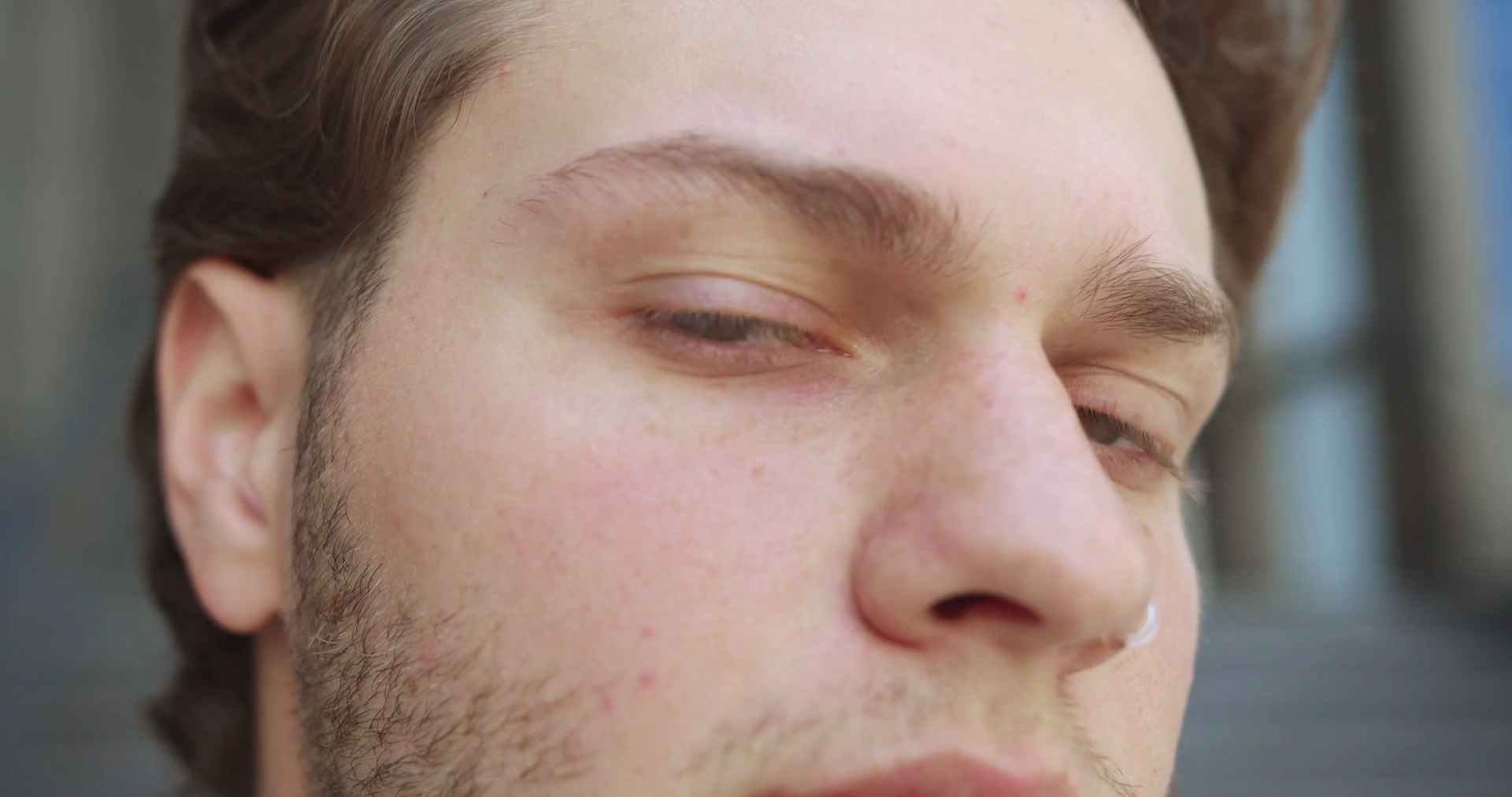 Close Up Of Handsome Man Face Smiling Stock Footage SBV-346749669 ...