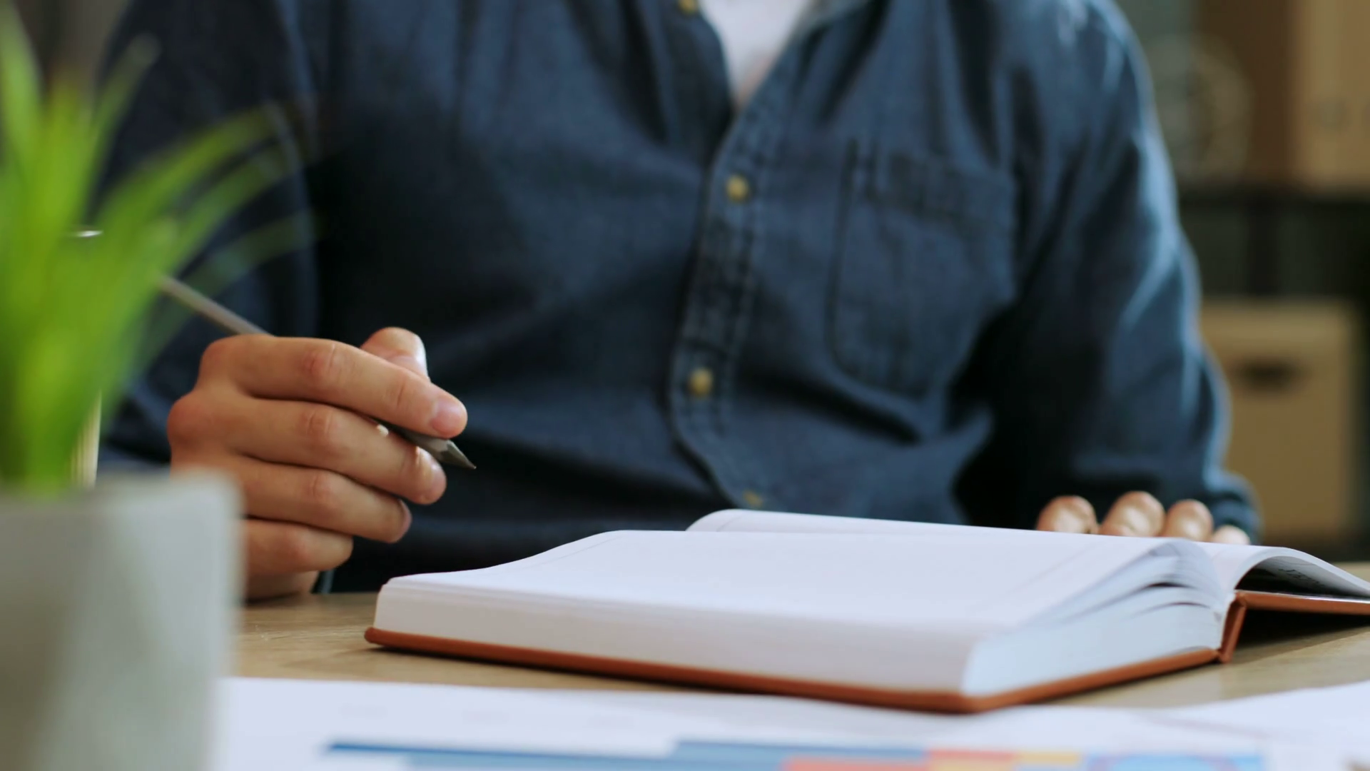 Close-up Of Man Taking Notes In Office Stock Footage SBV-316687567 ...