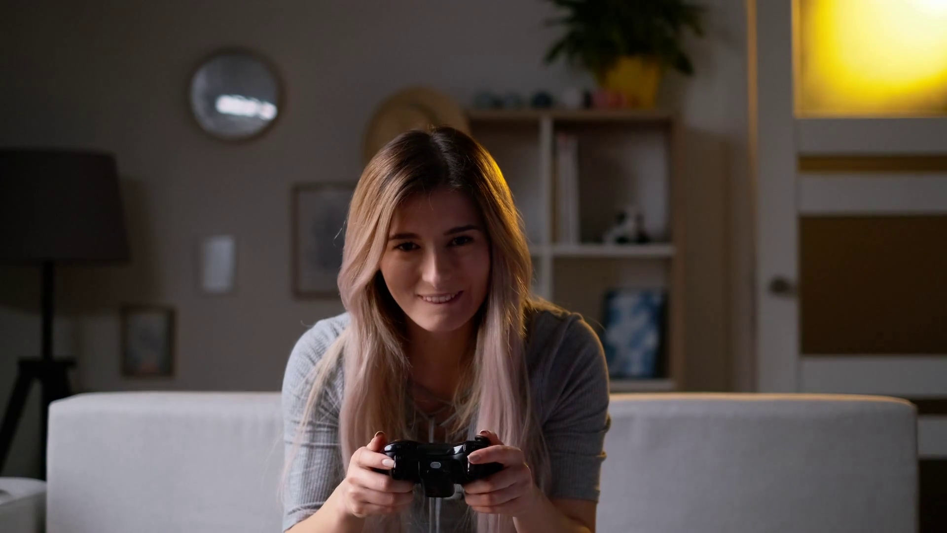 Focused Individual Gaming At Home Stock Footage SBV-332530478 - Storyblocks