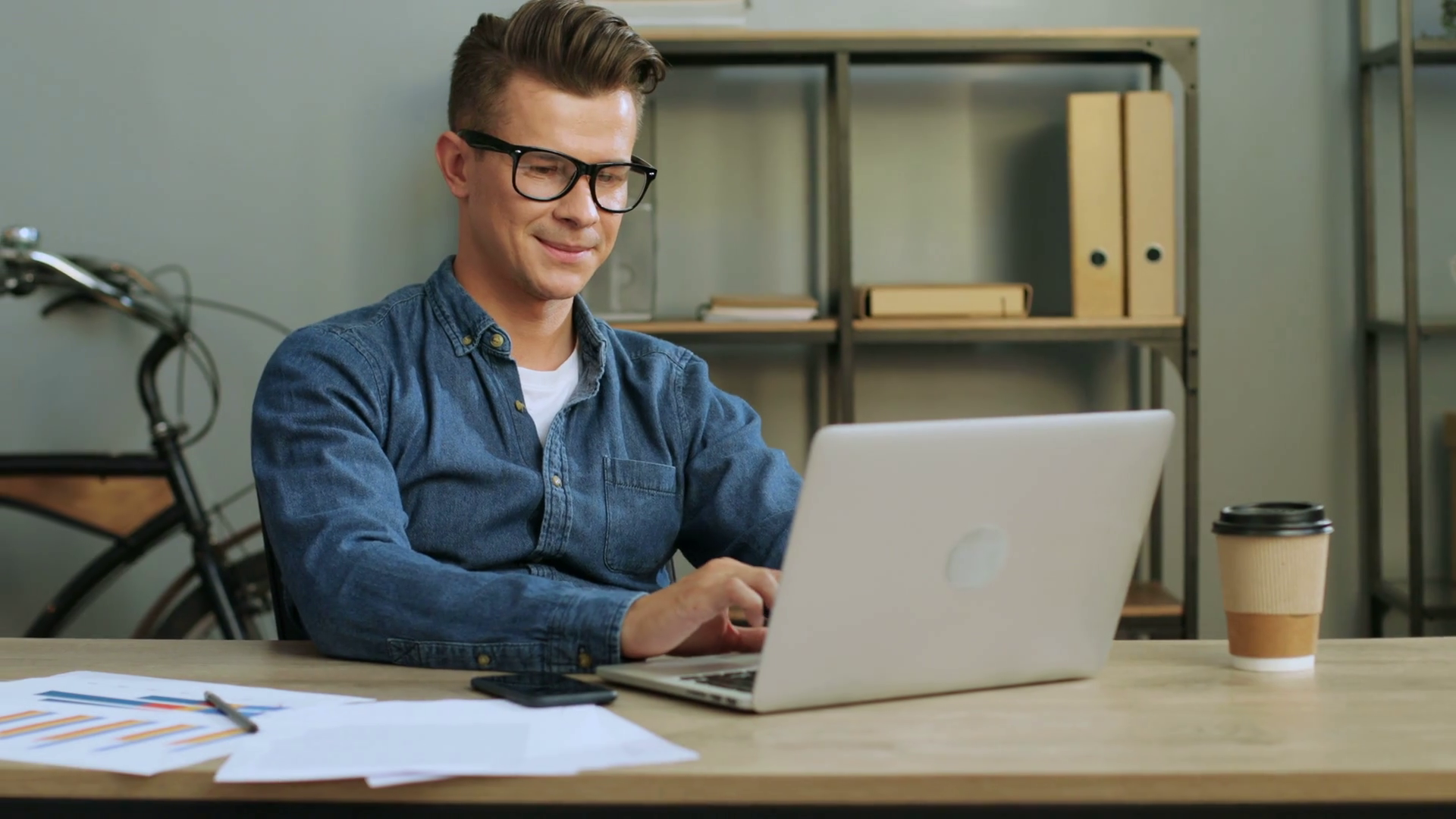 Productive Young Professional Working In Stock Footage SBV-316651918 ...