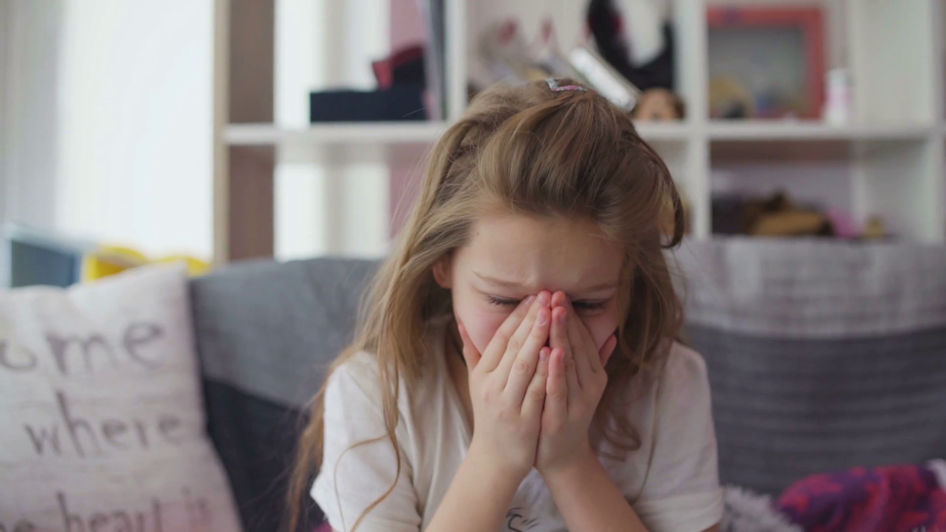 Child Coughing At Home Stock Footage SBV-312555373 - Storyblocks