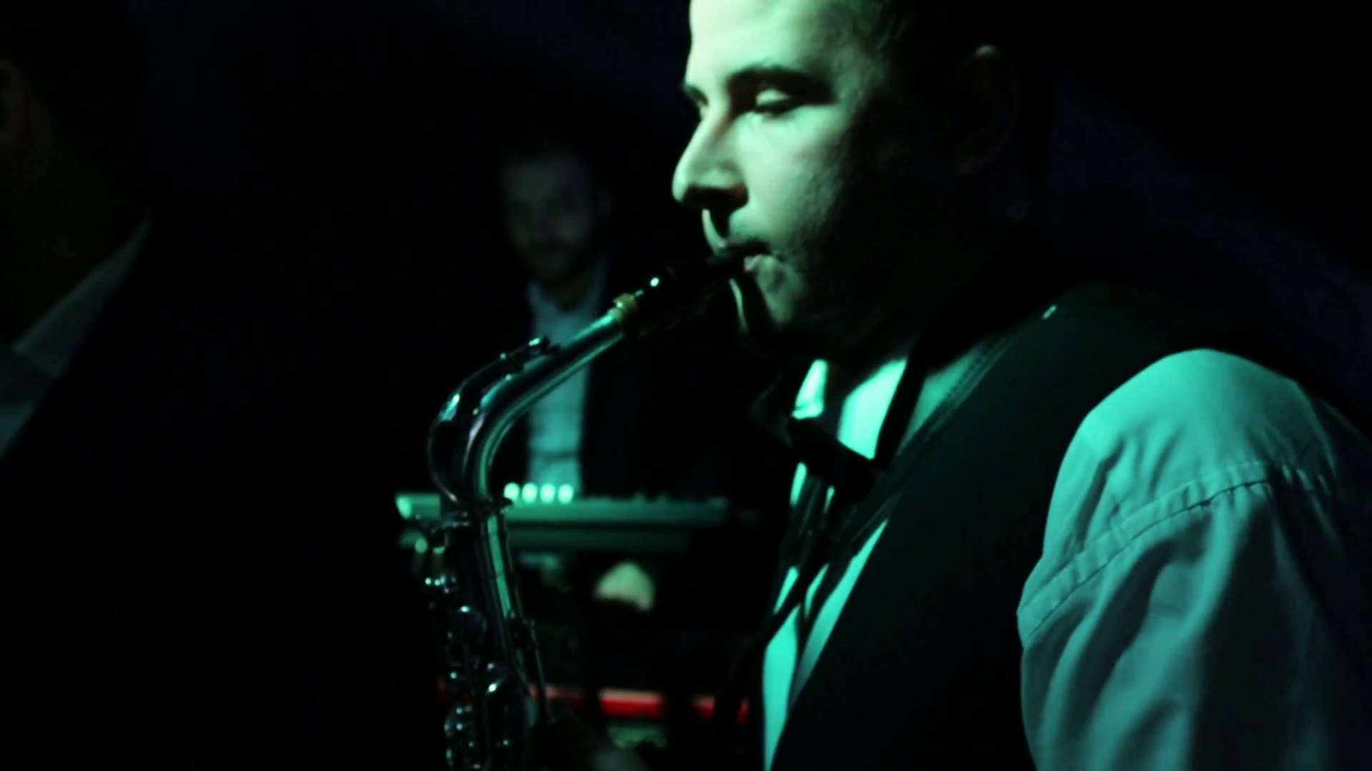 Saxaphone Player Playing Instrument On Stock Footage SBV-310511365 ...
