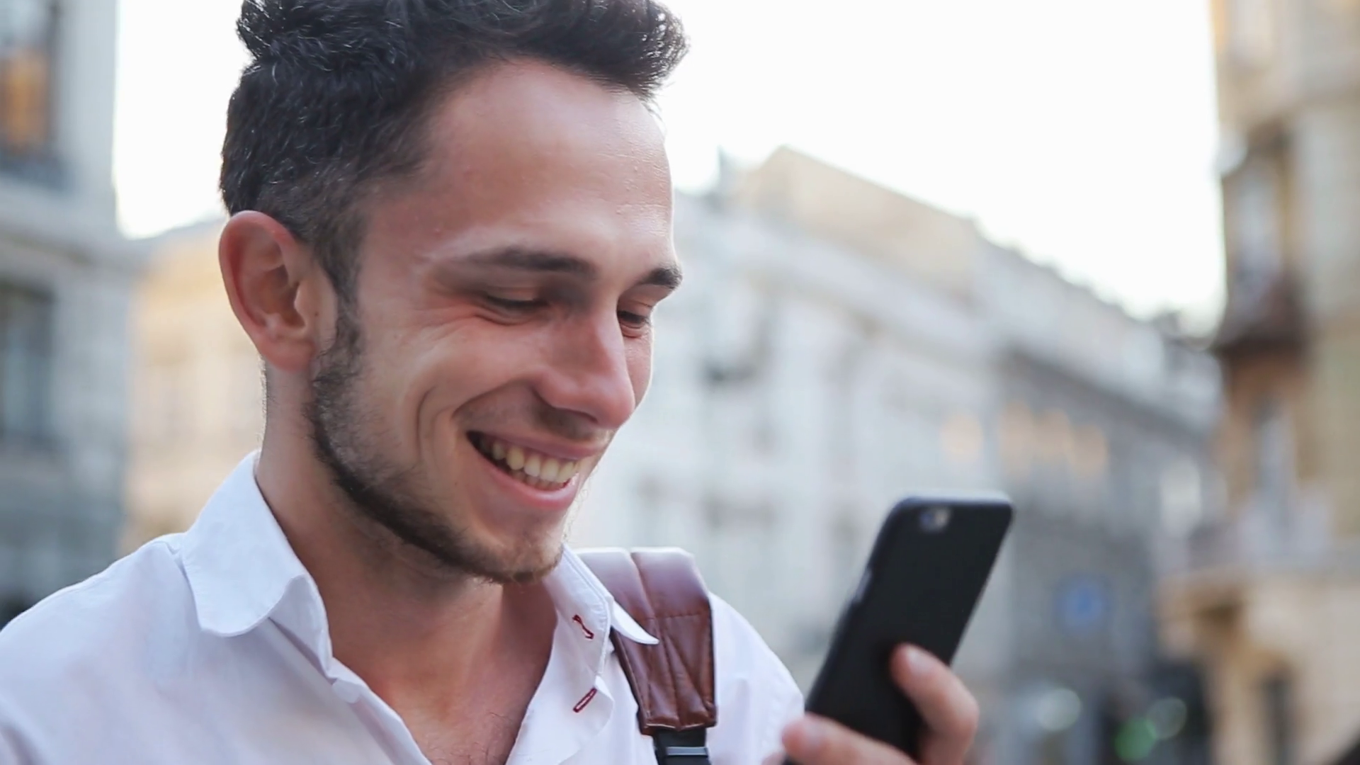 Young Male Person Watching On Phone Screen Stock Footage SBV-305160355 ...