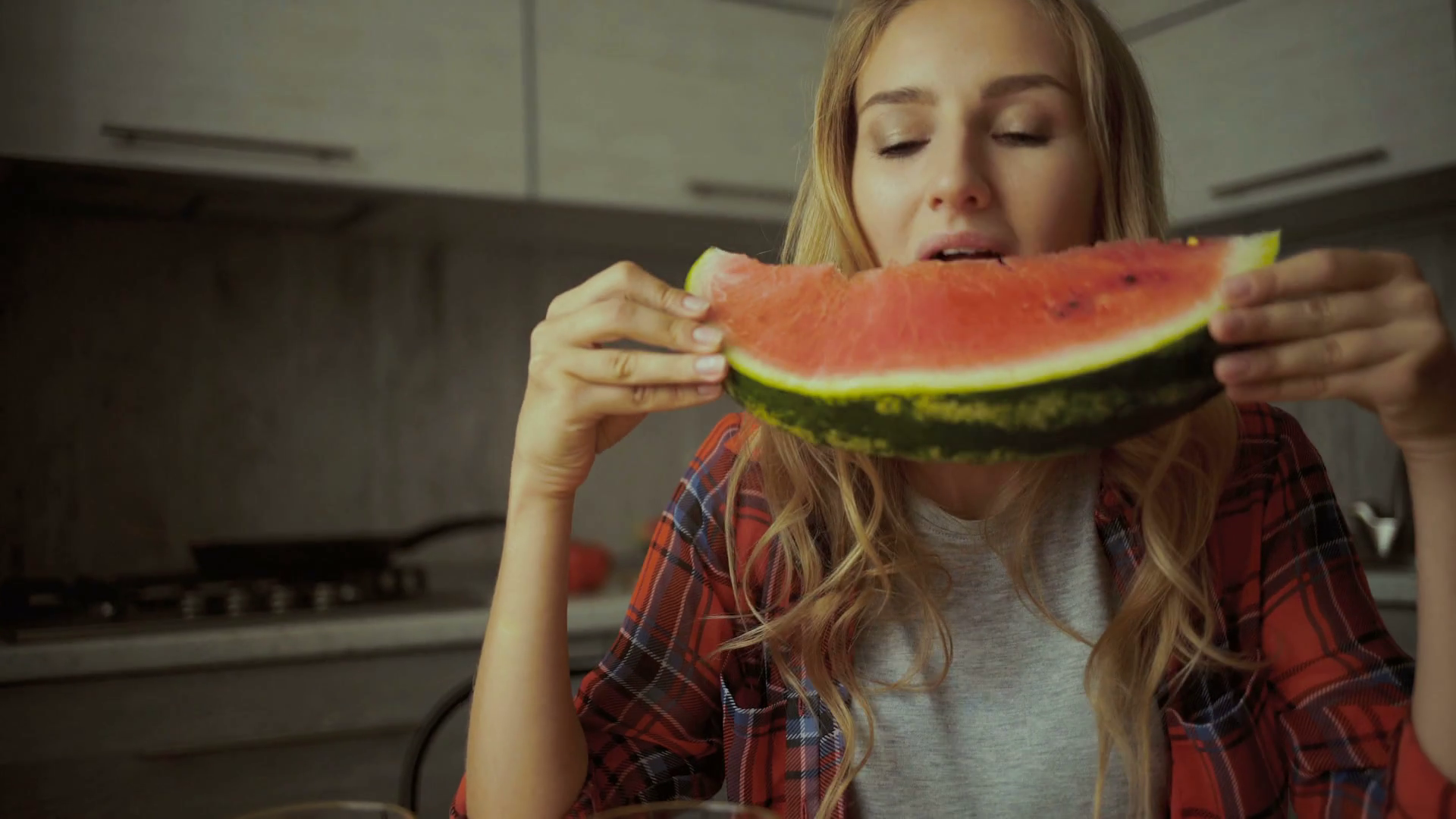 Woman Enjoying Watermelon Stock Footage SBV-310142606 - Storyblocks