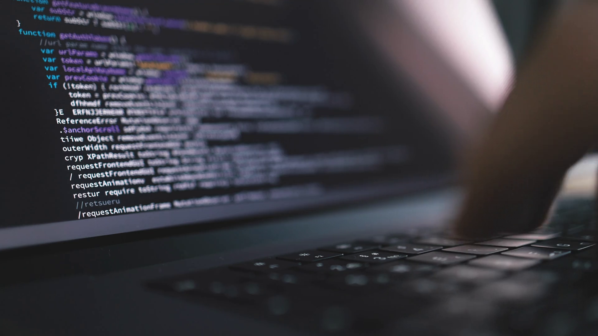 Macro View Of Laptop Screen With Code Stock Footage SBV-347190838 ...