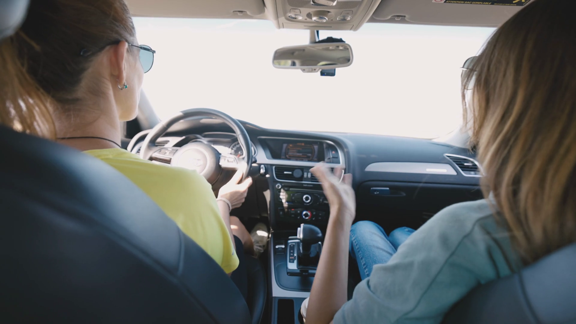 Two Women Conversation Inside Car Close Stock Footage SBV-348553634 ...