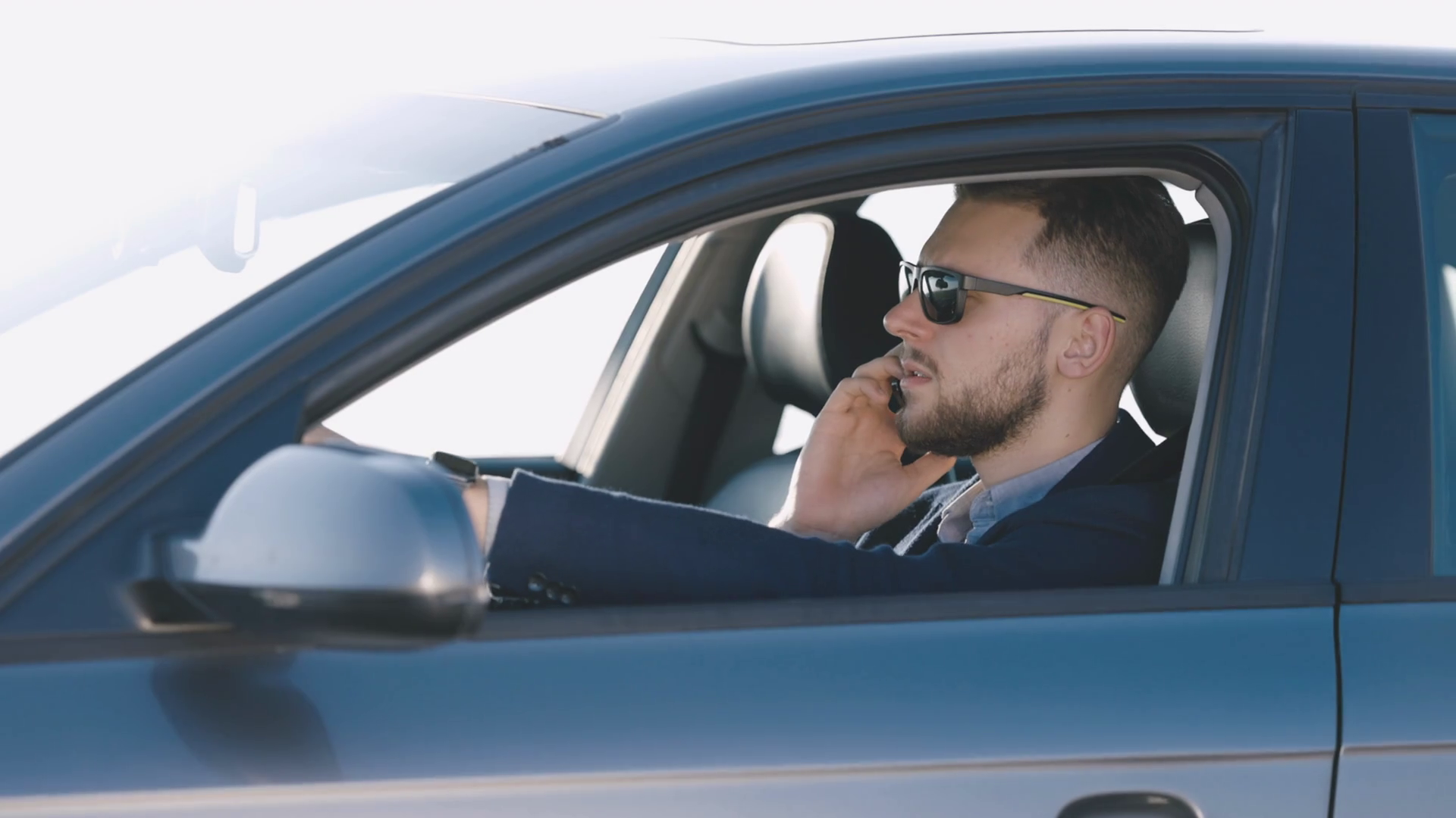 Busy Young Businessman In Glasses Jacket Stock Footage SBV-348554900 ...