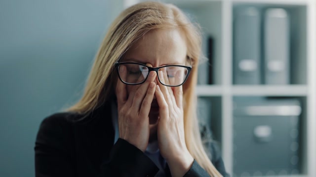 Exhausted Woman Stock Footage: Royalty-Free Video Clips - Storyblocks