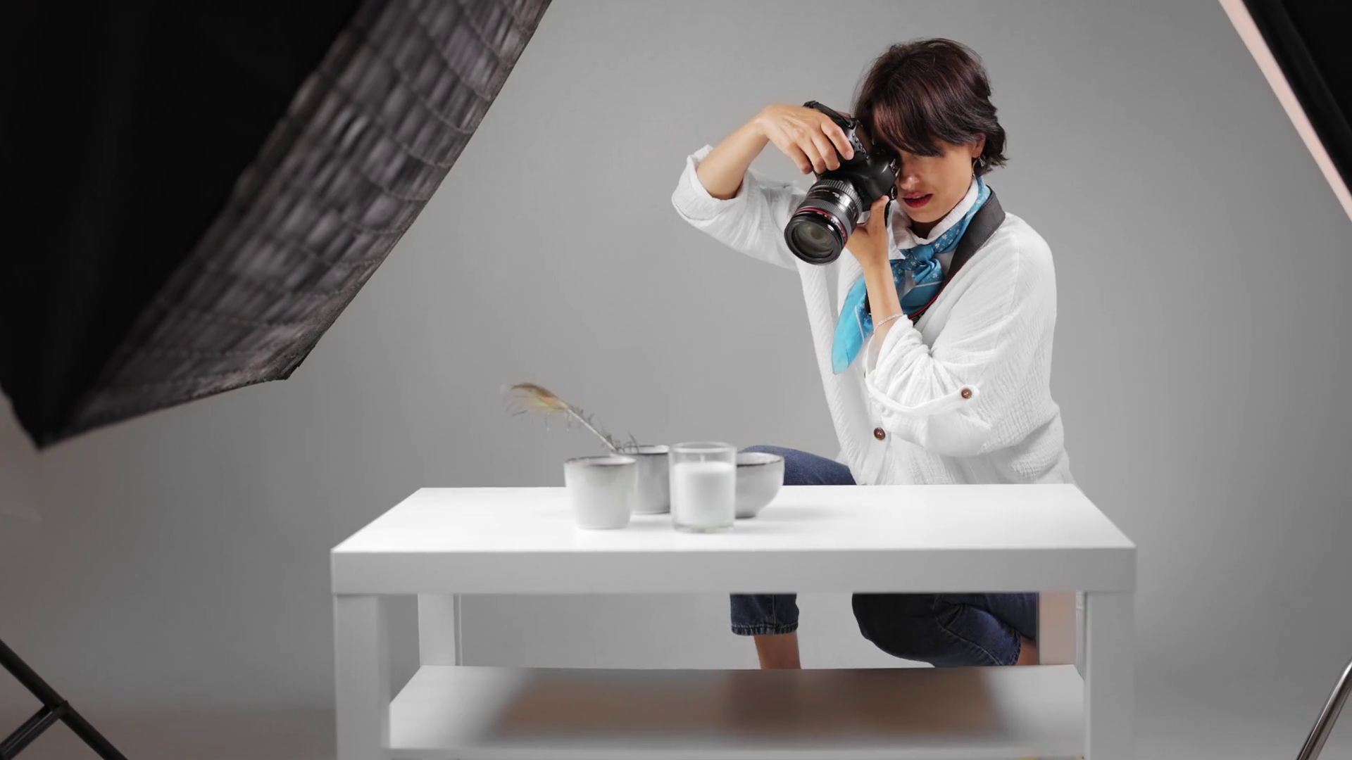 Inspired Woman In Casual Clothes Using Stock Footage SBV-346570351 ...