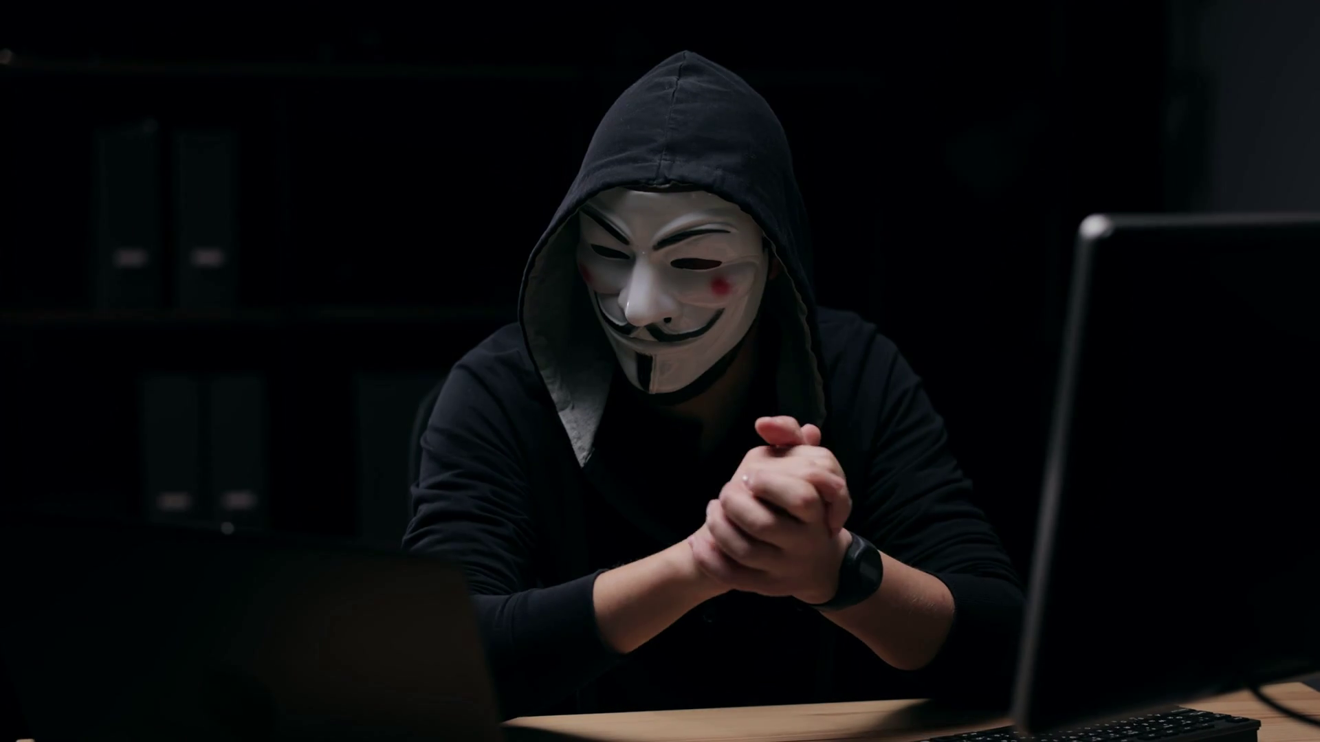 Male Hacker In Mask Stock Footage SBV-338910573 - Storyblocks