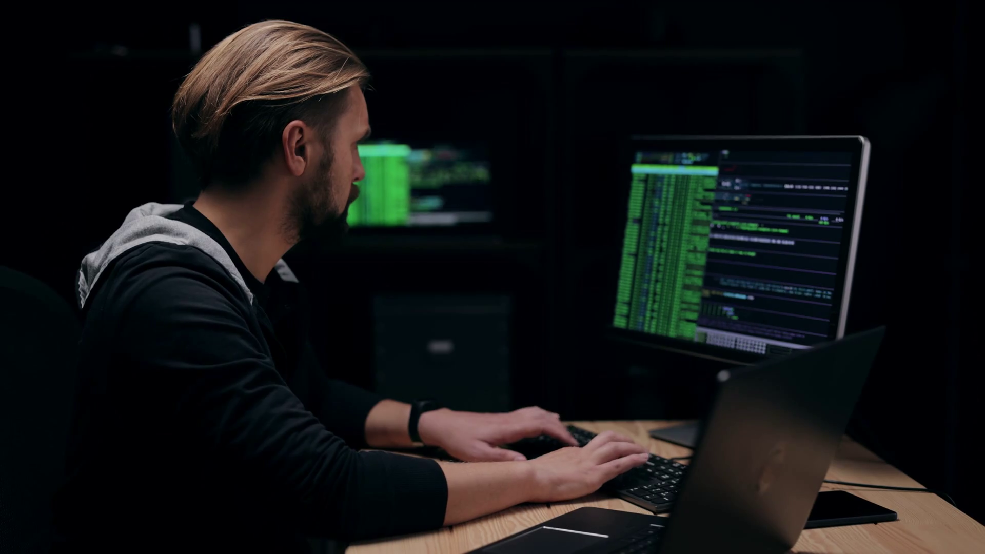 Male Working on Computers Stock Video Footage 00:11 SBV-338910590 ...