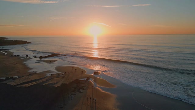 Sunset Venice Beach Drone Shot Stock Footage: Royalty-Free Video Clips ...