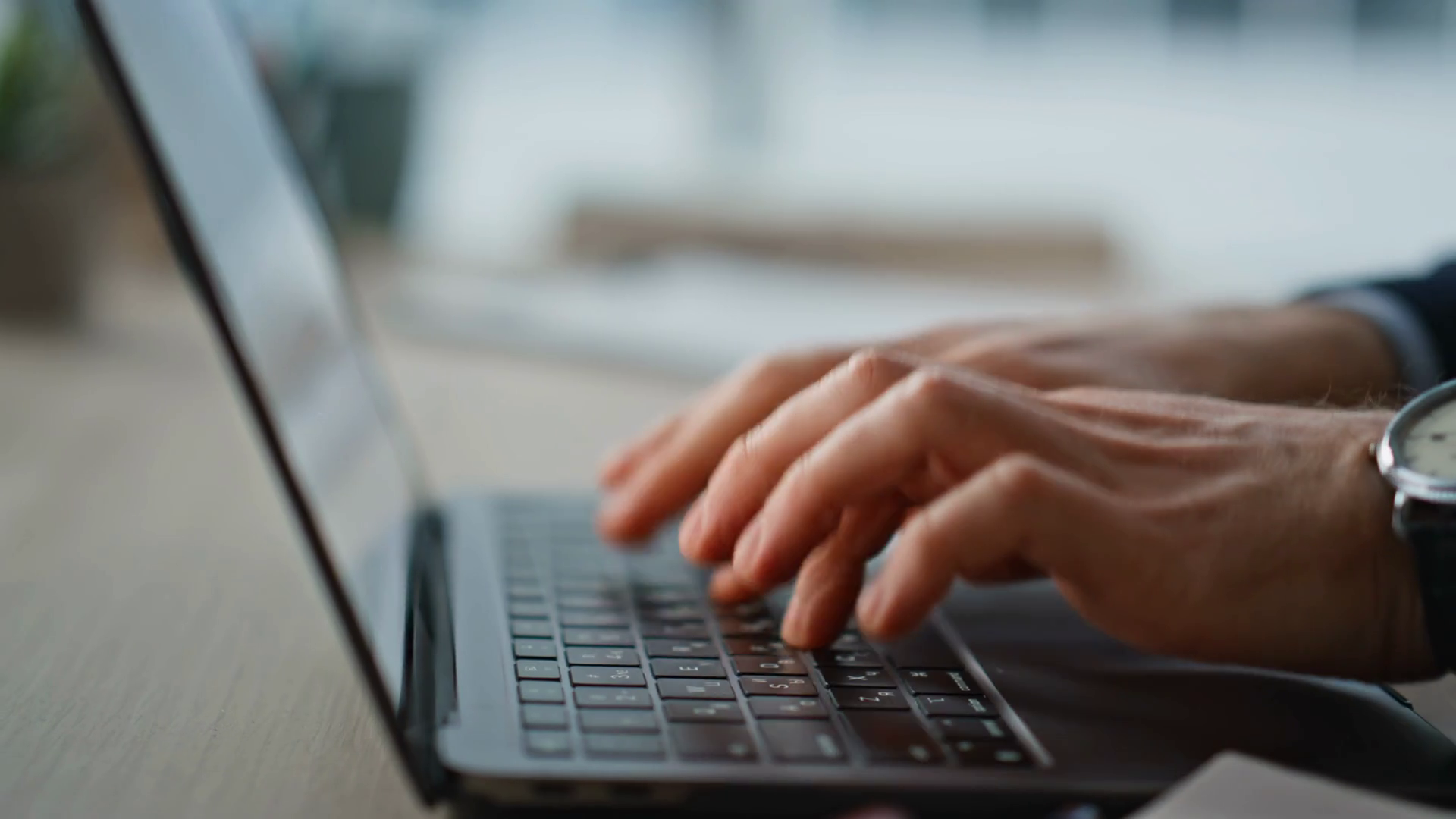 Businessman Hands Typing On Laptop Keyboard Stock Footage SBV-351910190 ...